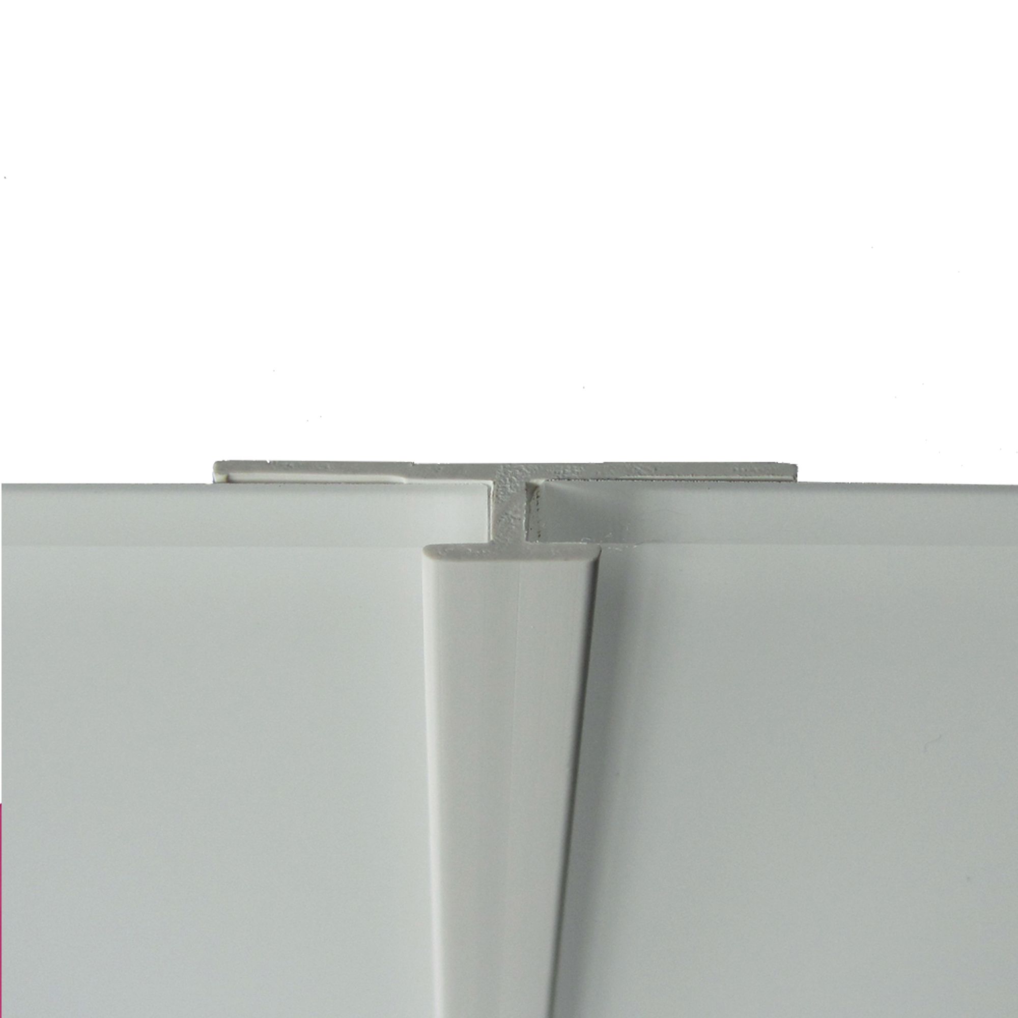 Splashwall H-shaped Panel straight joint (W)400mm (T)4mm - Gloss grey