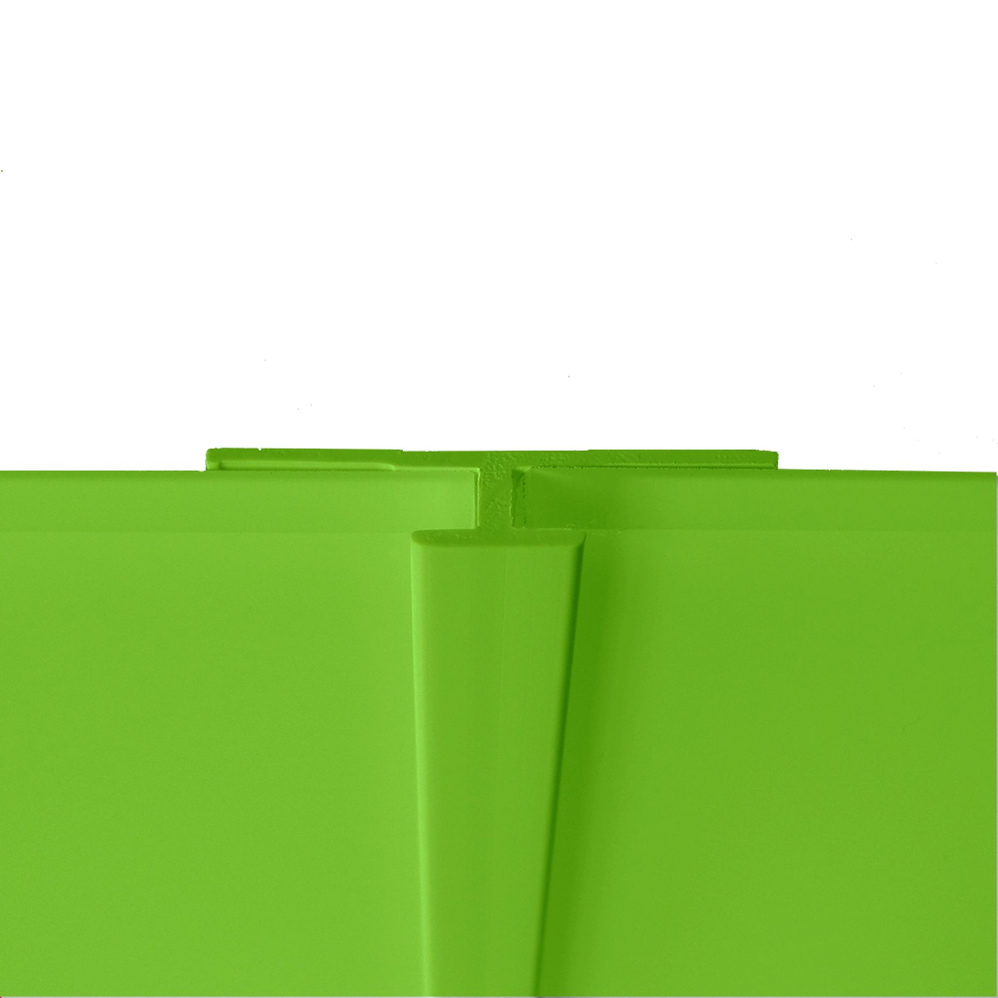 Splashwall H-shaped Panel straight joint (W)400mm (T)4mm - Gloss lime