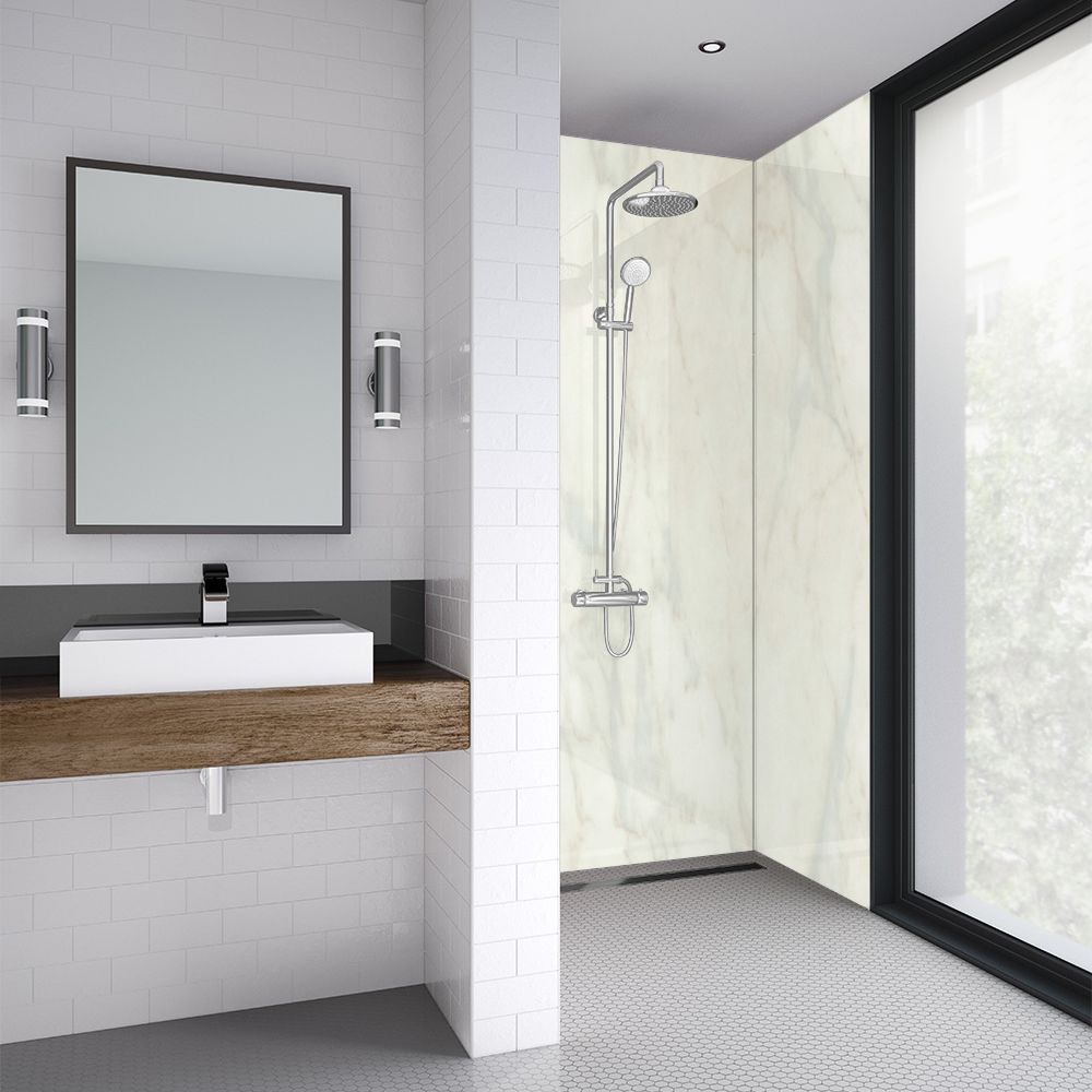 Splashwall Impressions 3 panel Medite exterior grade MDF Panel kit (W ...