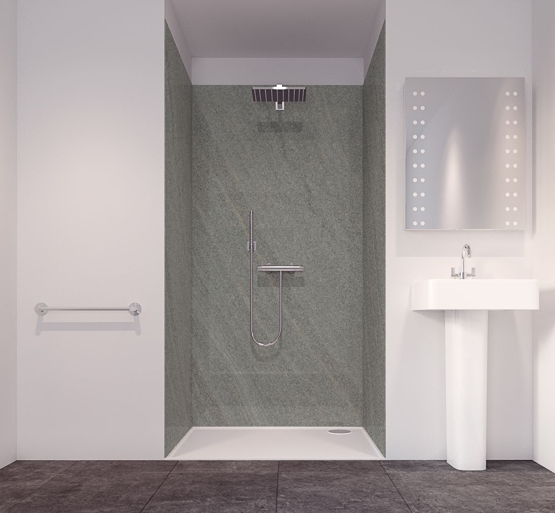 Splashwall Impressions Laminate Panel (H)2420mm (W)585mm - Volcanic dust