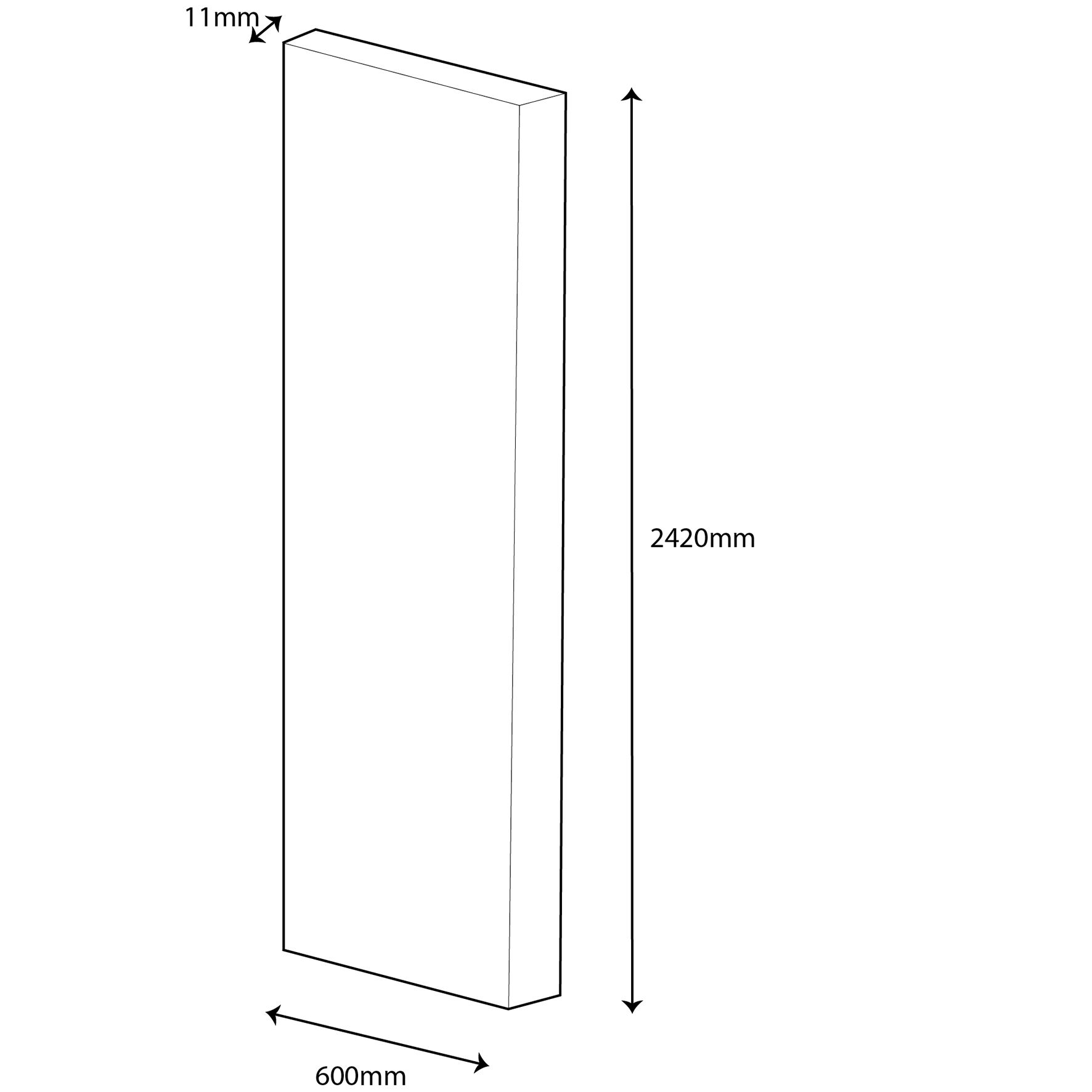 Splashwall Matt Raja Black Stone effect Laminate Tongue & groove Bathroom & wet room Decorative ...