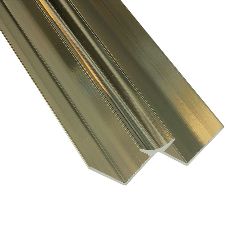Splashwall Polished Gold effect Panel internal corner joint, (L)2420mm
