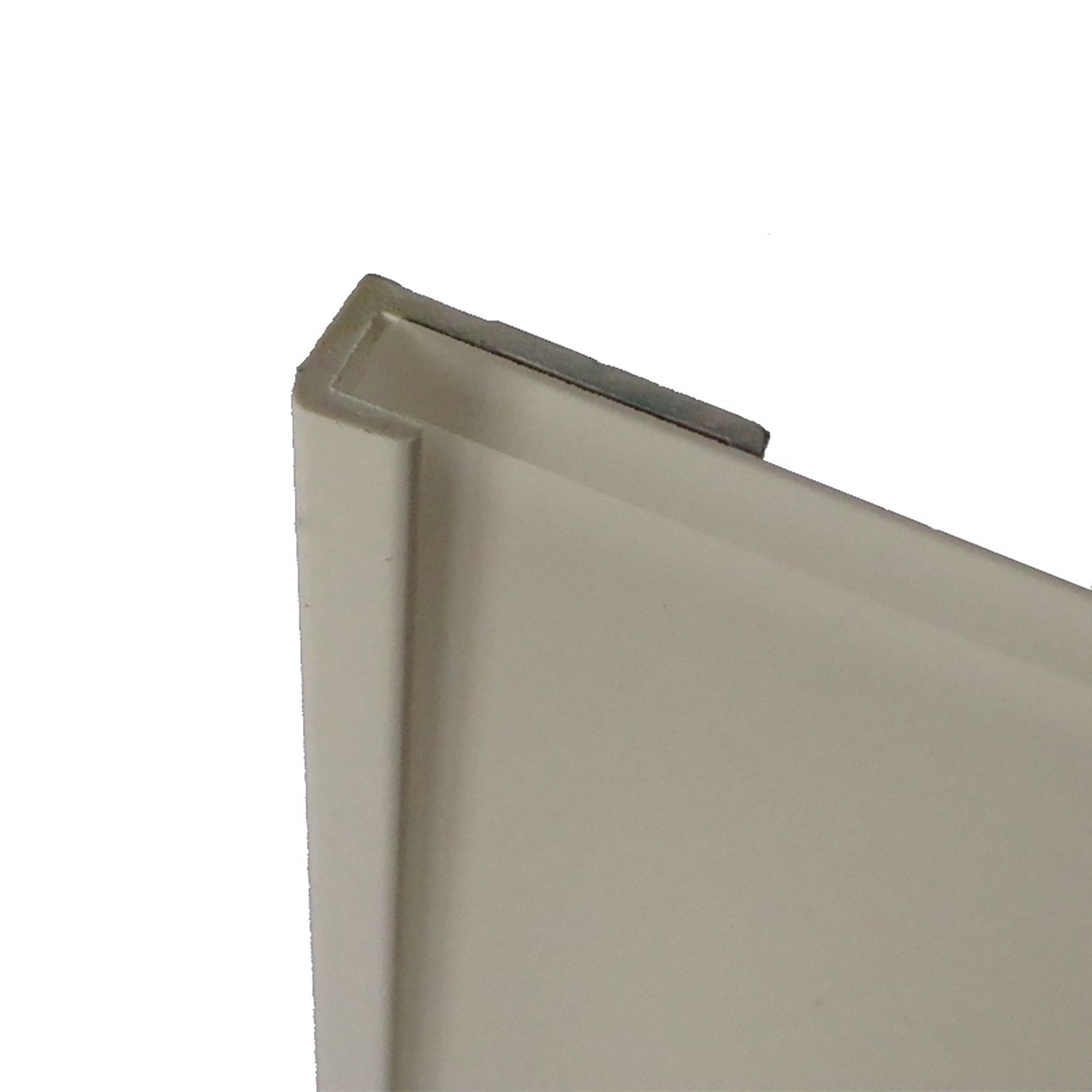 Splashwall Straight Panel end cap (L)2440mm (T)4mm - Ivory