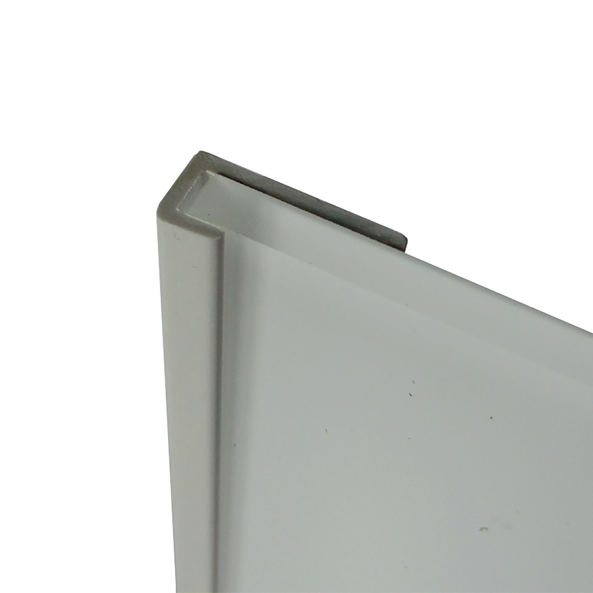 Splashwall White Straight Panel end cap, (L)2440mm (T)4mm | DIY at B&Q