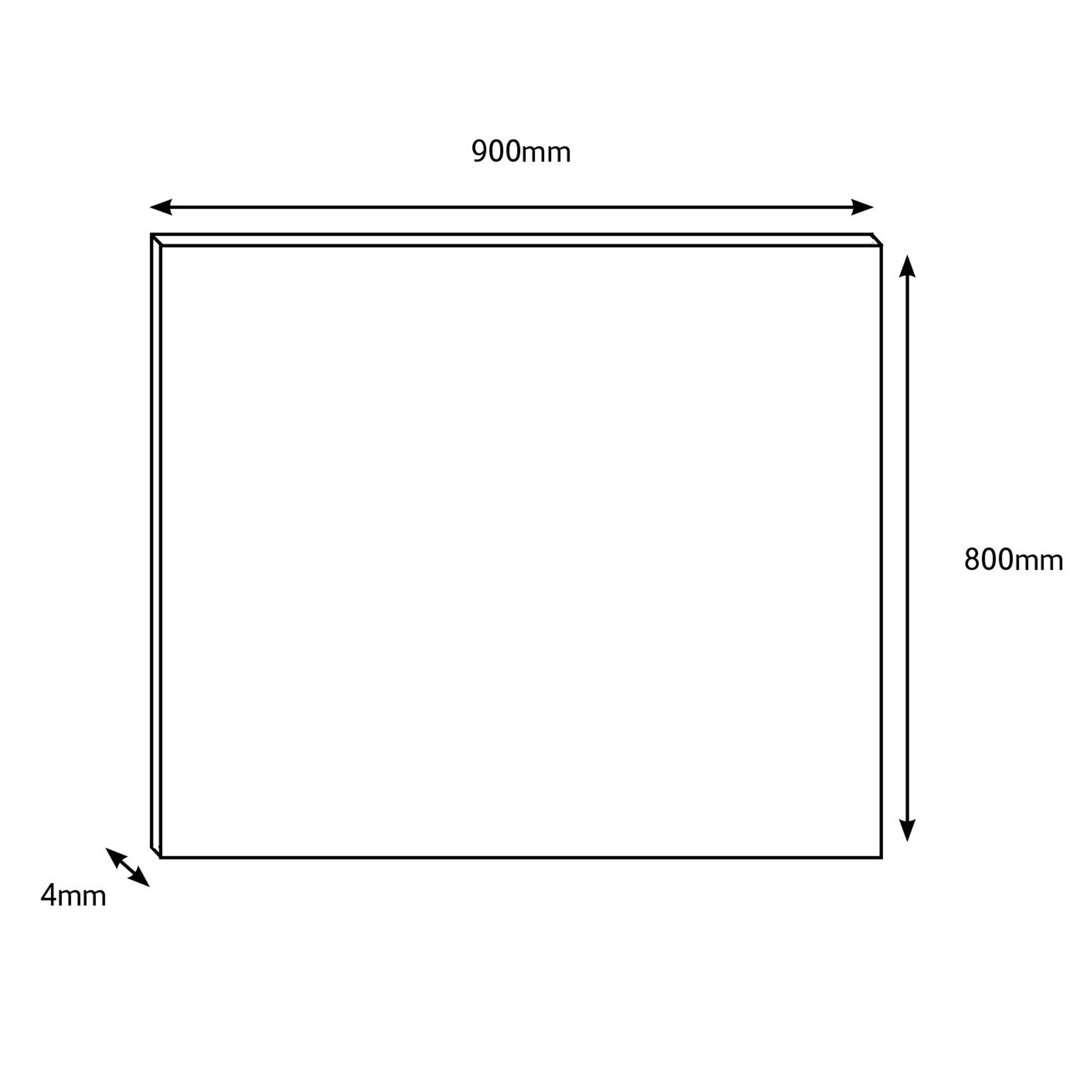 Splashwall Wood Walnut effect Aluminium Splashback, (H)800mm (W)900mm ...