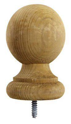 Spruce Colonial Ball top Post cap, (H)127mm (W)82mm | DIY at B&Q