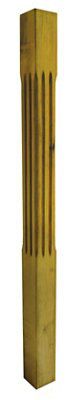 Spruce Fluted Deck post (H)1.2m | DIY at B&Q