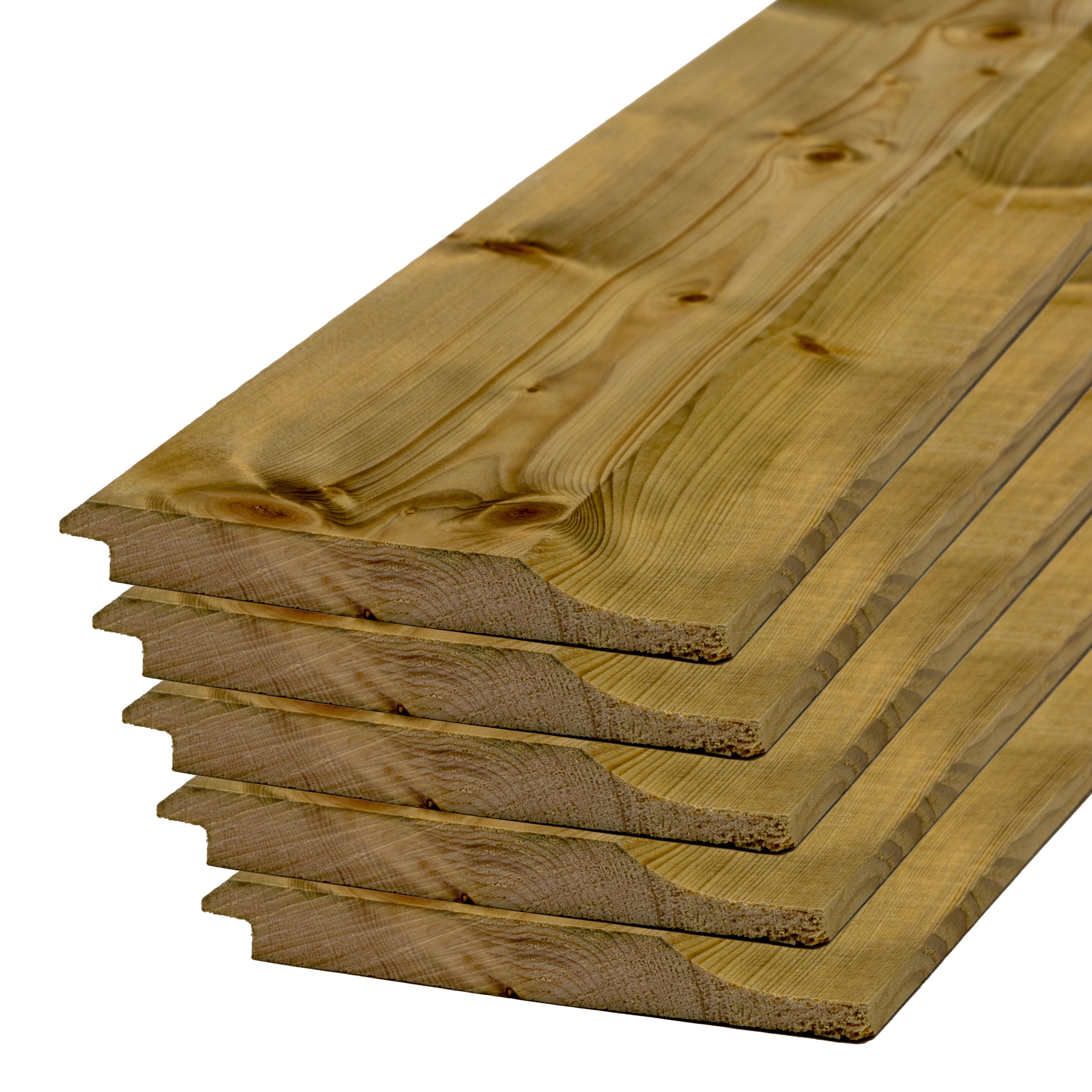 Spruce Shiplap Cladding (L)3m (W)119mm (T)14.5mm | DIY at B&Q