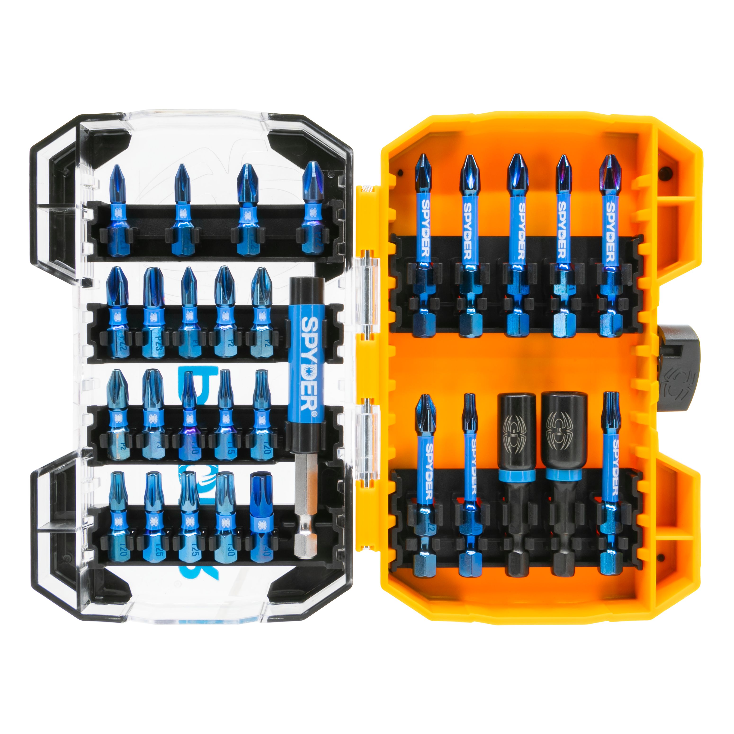 Spyder Mach-Blue Mixed Drive Impact bit set (30 pieces) - 19303UK