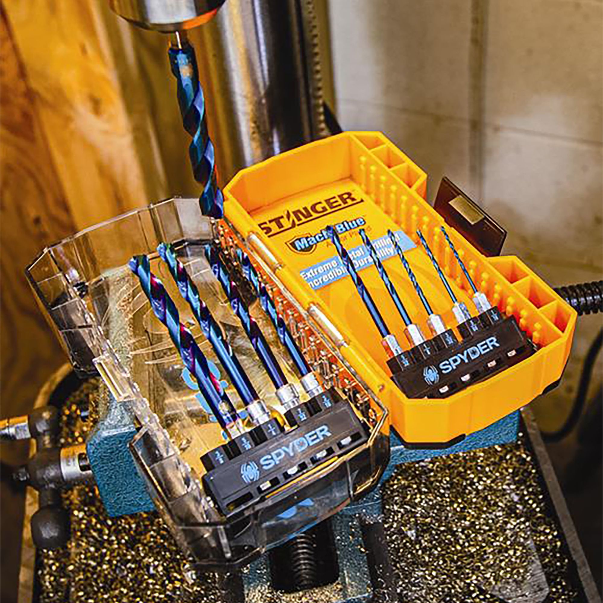 Spyder Stinger Mach-Blue Hex Twist Drill bit set (10 piece) - 19217UK