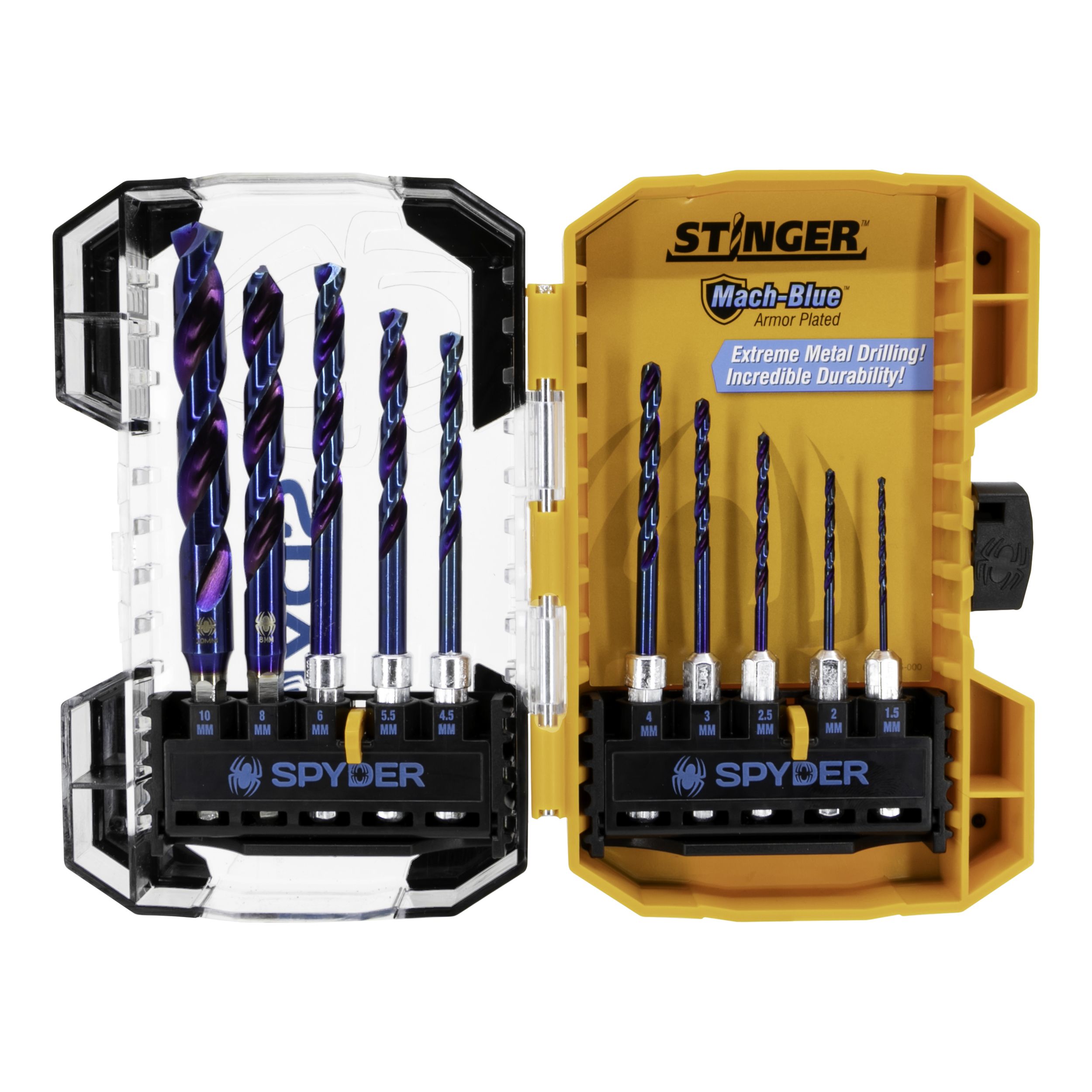 Spyder Stinger Mach-Blue Hex Twist Drill bit set (10 piece) - 19217UK