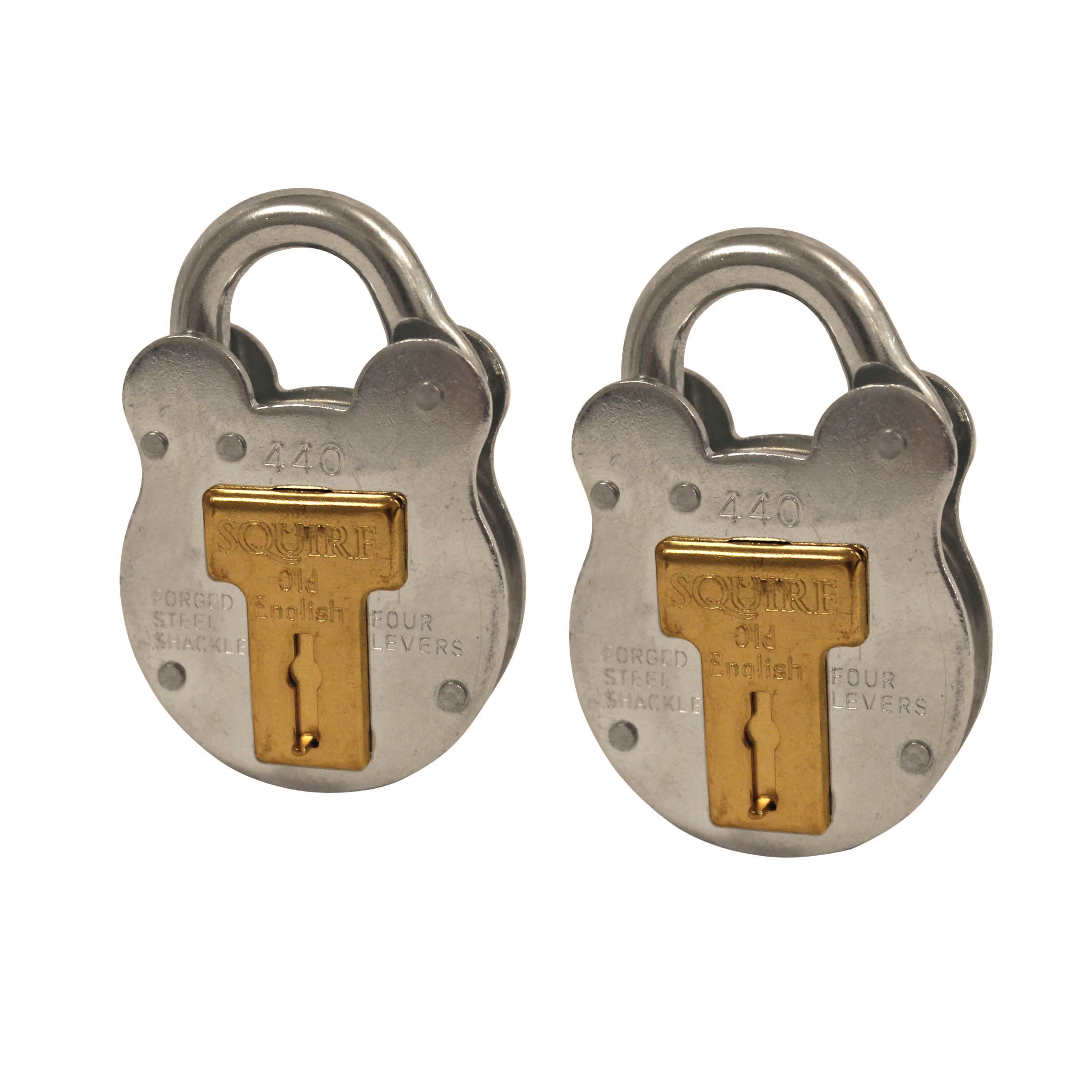 Squire Old English Steel Cylinder Padlock (W)51mm, Pack of 2 | DIY at B&Q
