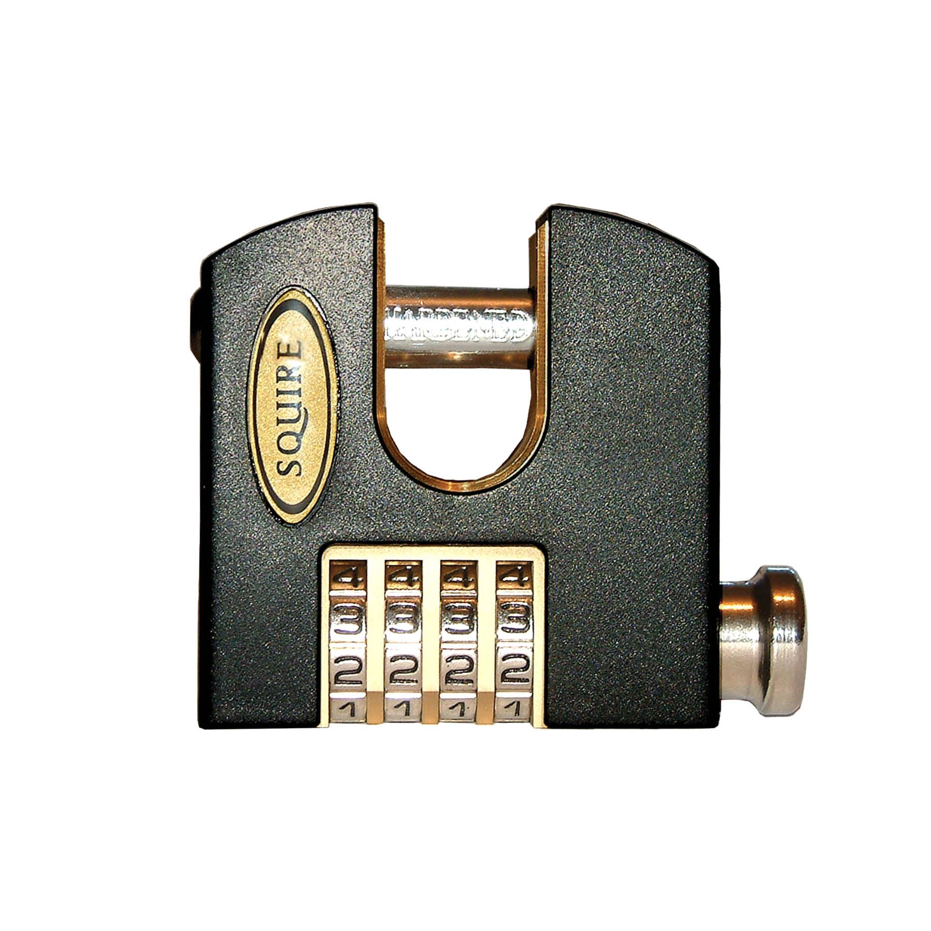 Squire Stronghold Black Brass Combination Padlock (H)68mm (W)65mm