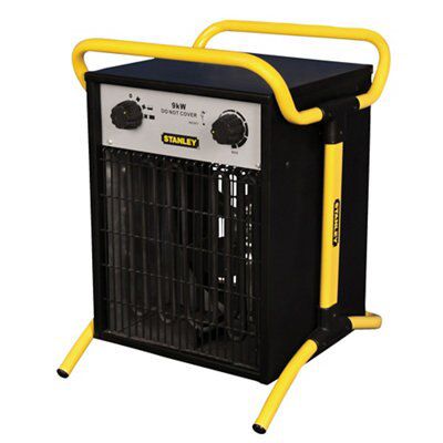 Stanley Black & yellow Fan heater | DIY at B&Q