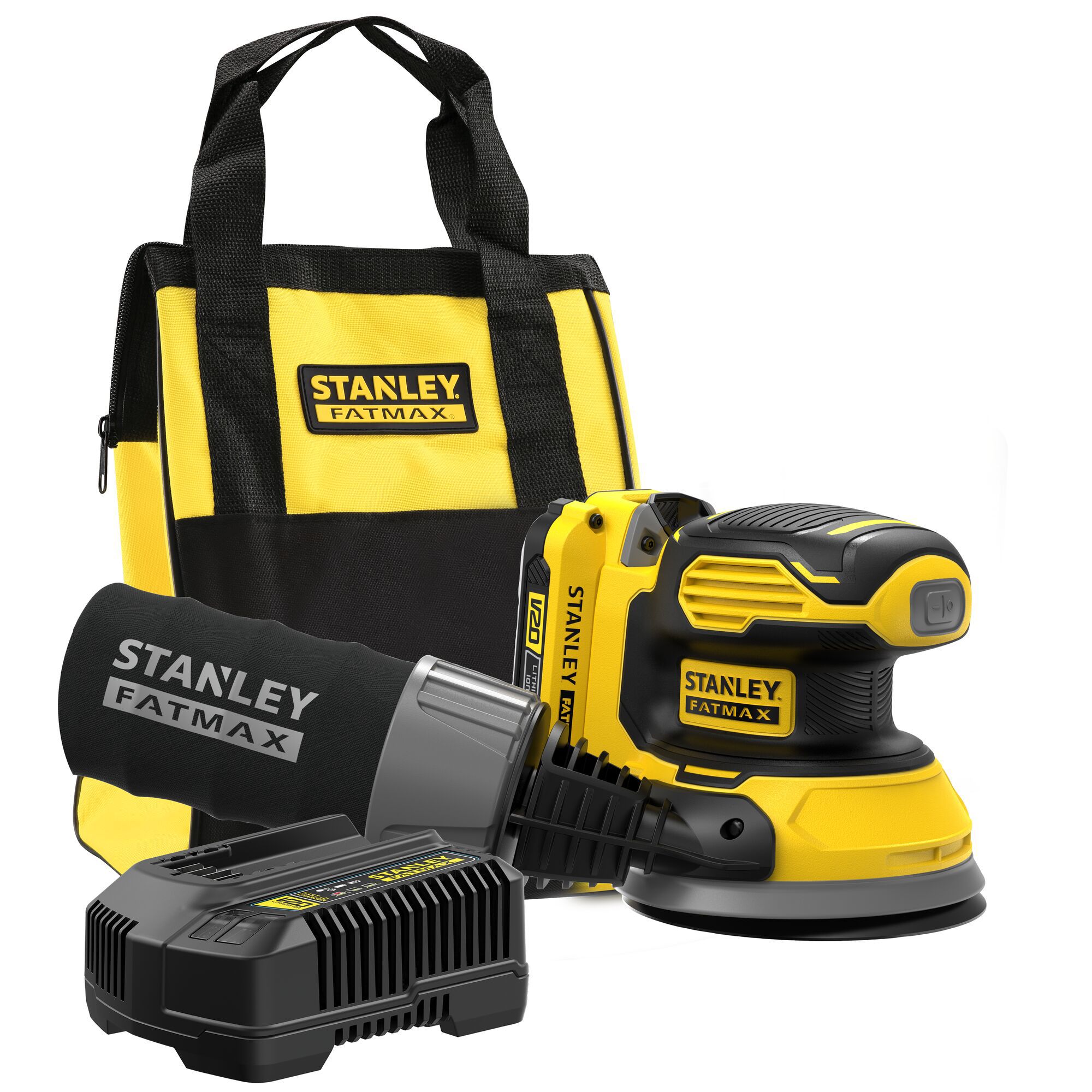Stanley FatMax 18V 125mm 2 Li-ion V20 Cordless Random orbit sander ...