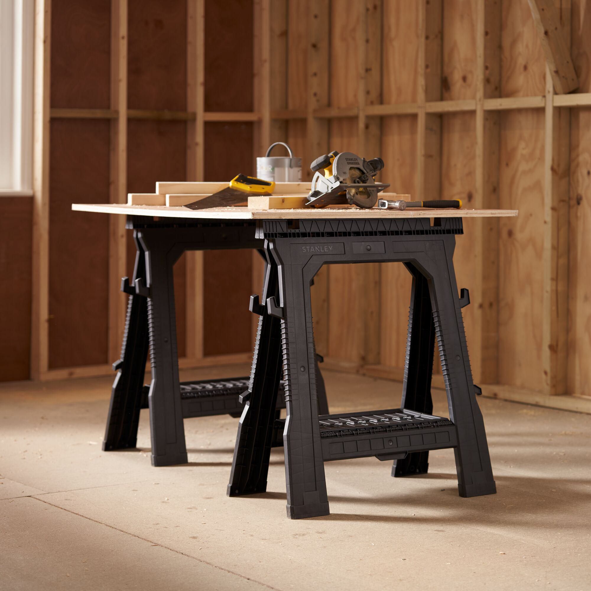 Stanley v groove saw horses store