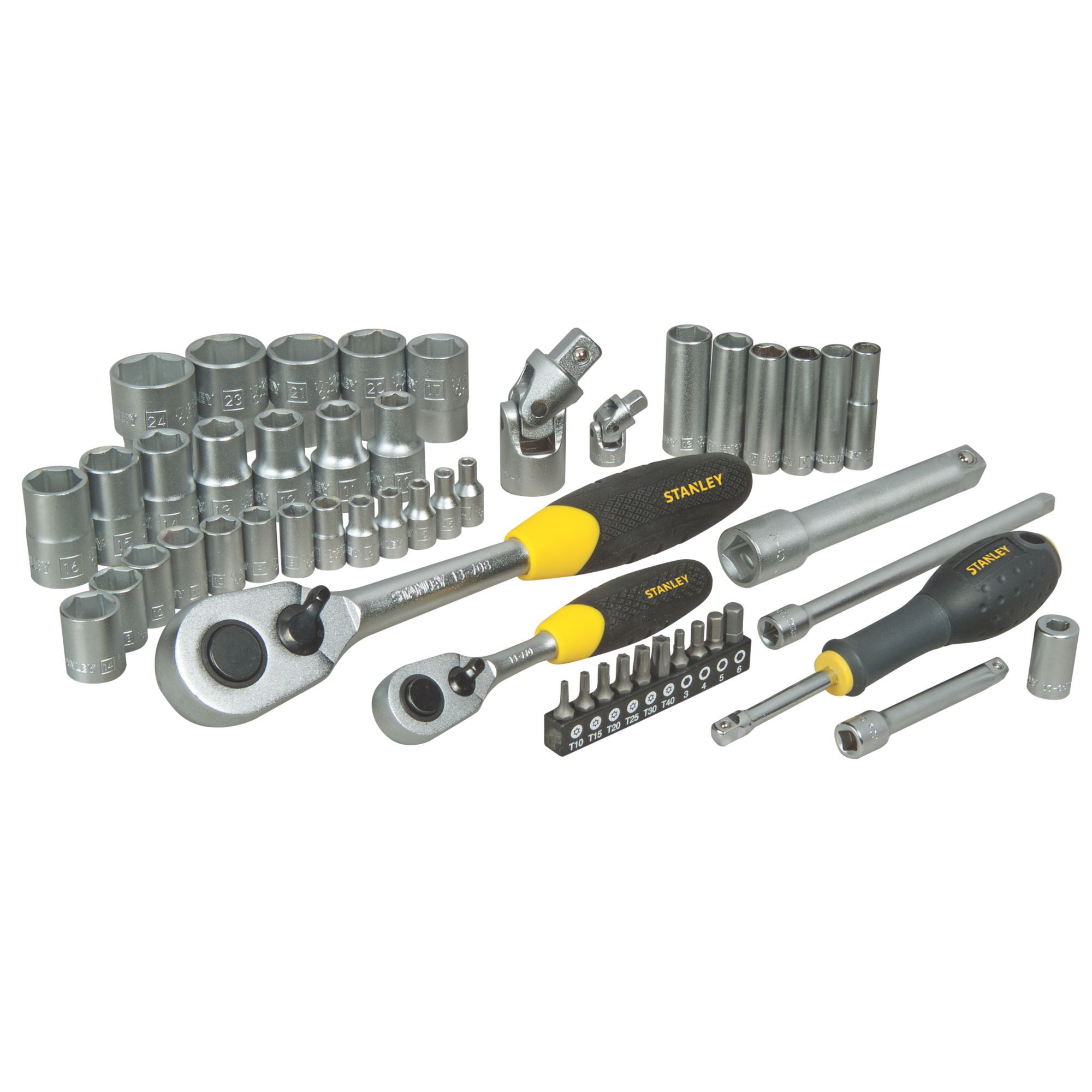 Stanley Mixed 50 piece Drive socket set | DIY at B&Q