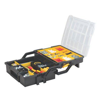 Stanley Sortmaster Black Organiser with 16 compartments