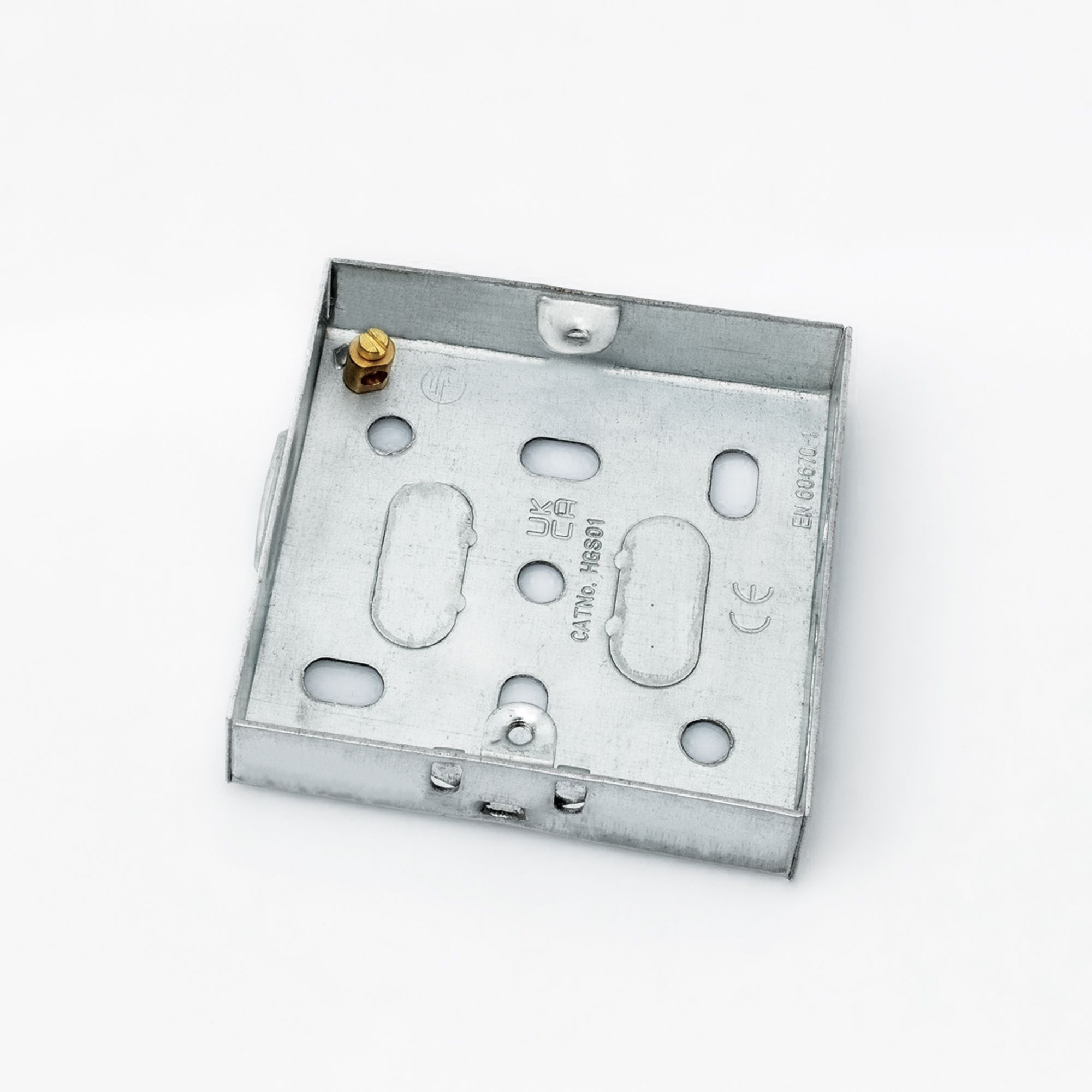 Steel 1-Gang 16mm Single Moulded box, Pack of 5