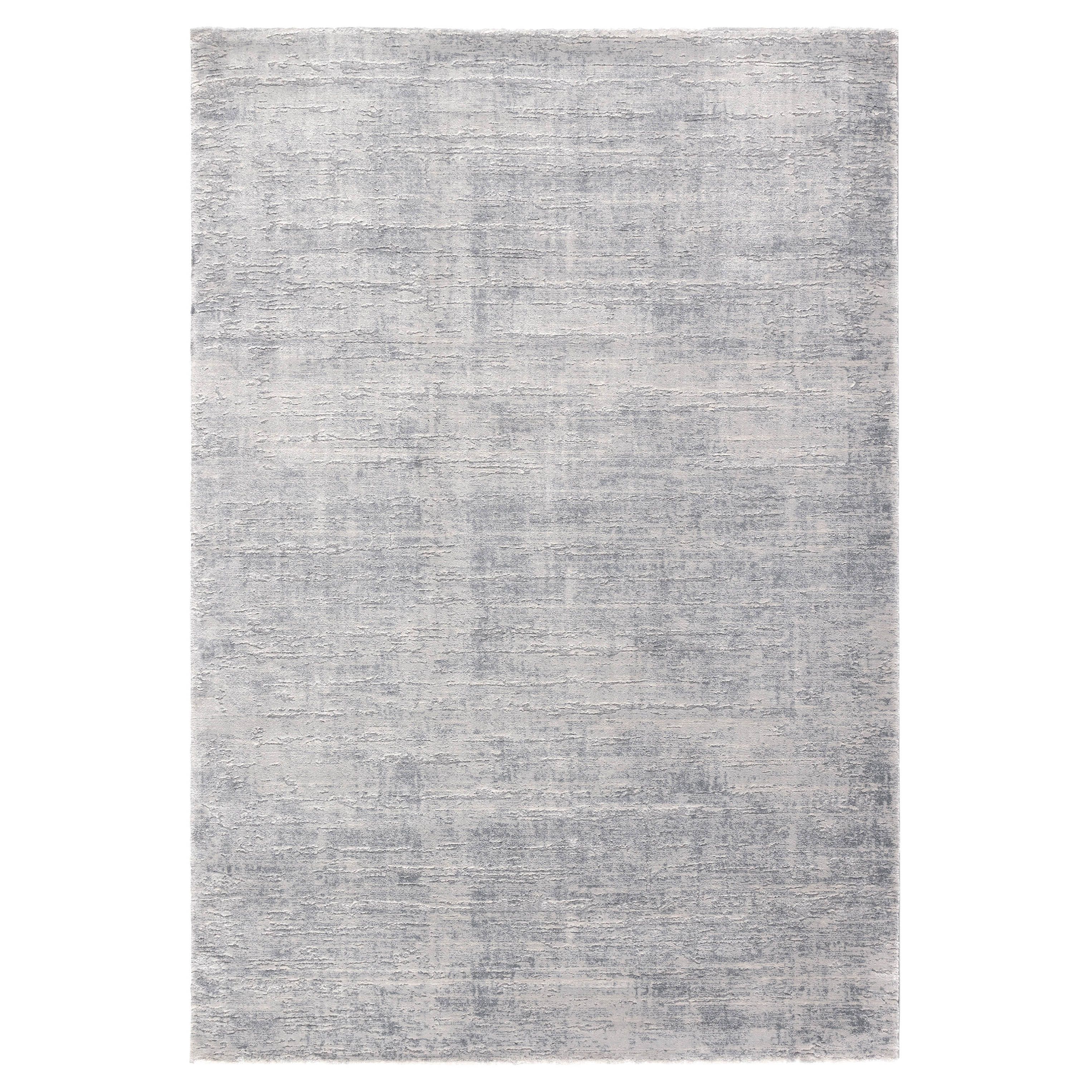 Stella Structured Silver effect Medium Rug 170cmx120cm | DIY at B&Q