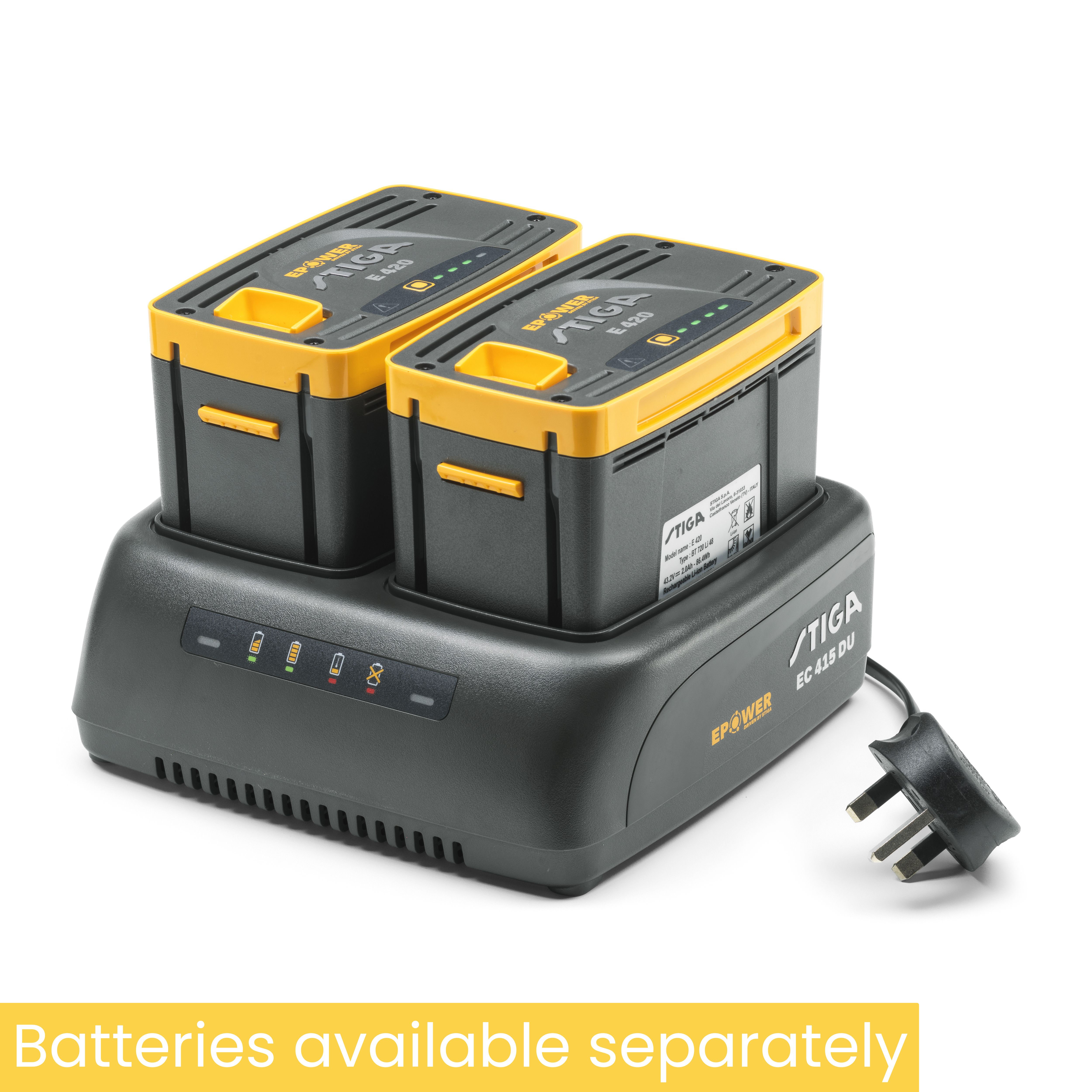 Stiga 220-240V ePower 1.5A Li-ion Standard Battery charger - EC 415 DU ...