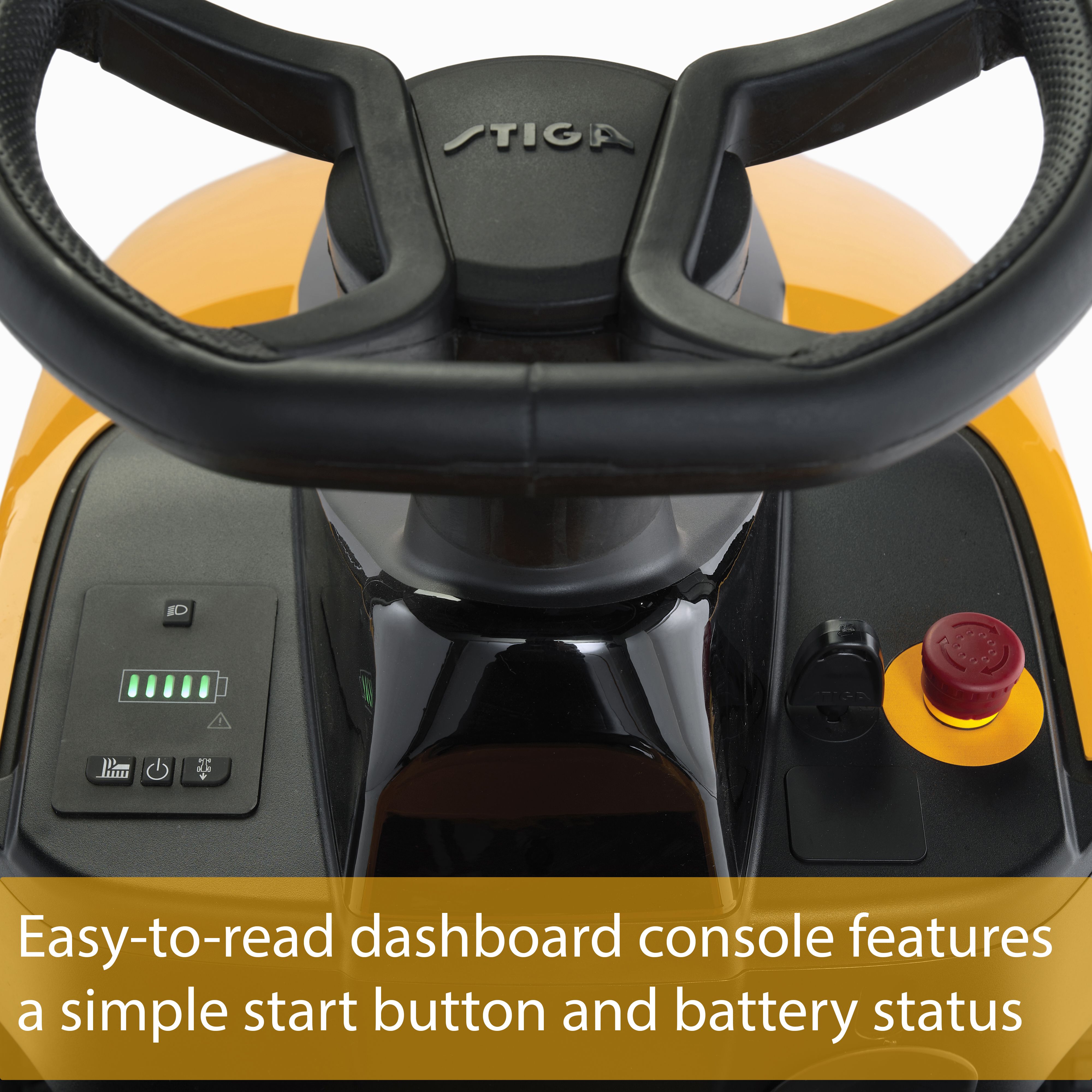 Stiga Estate 384E Battery-powered Ride-on lawnmower 48V