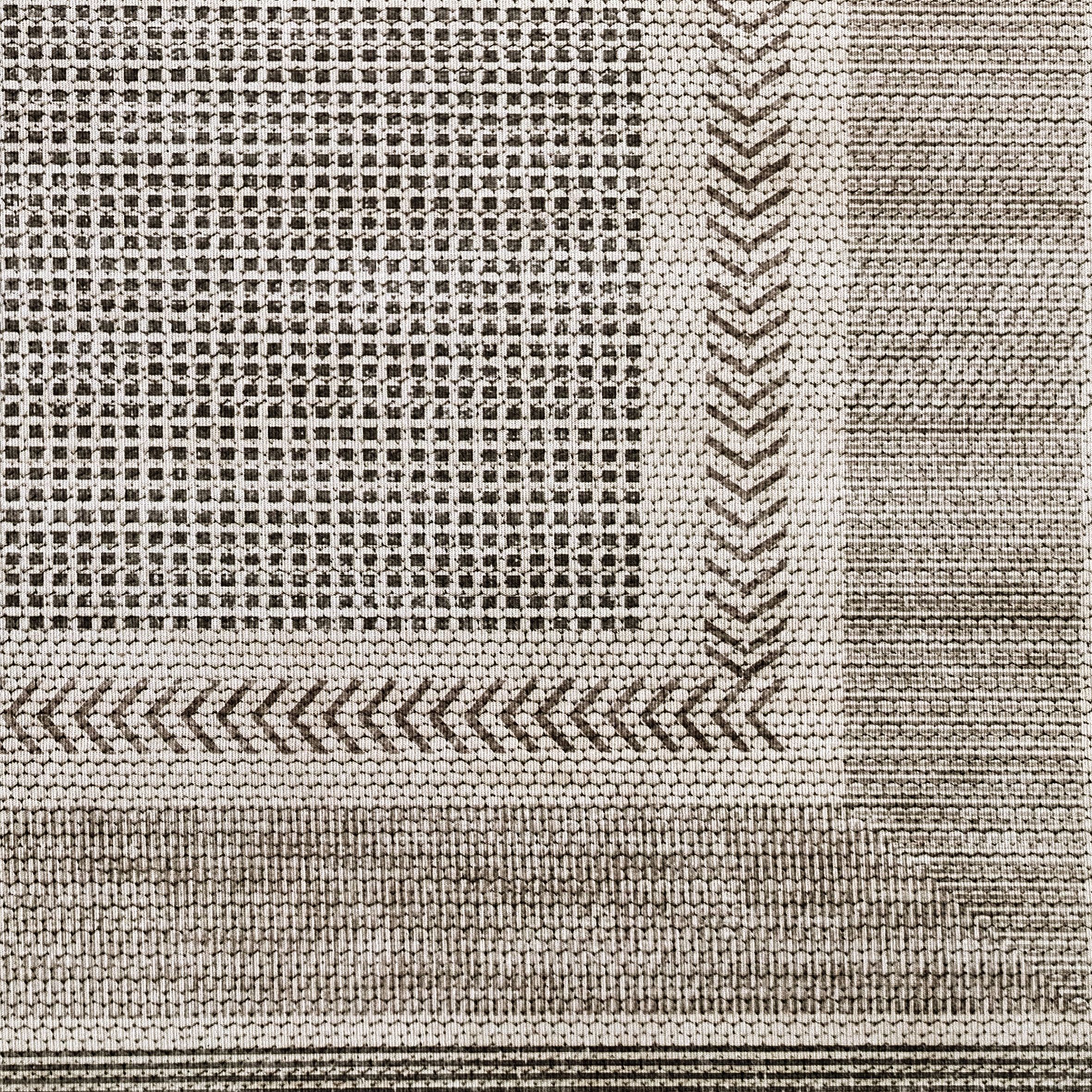 STONE BORDER DESIGN MEDIUM RUNNER, (L)180CM X (W)60CM