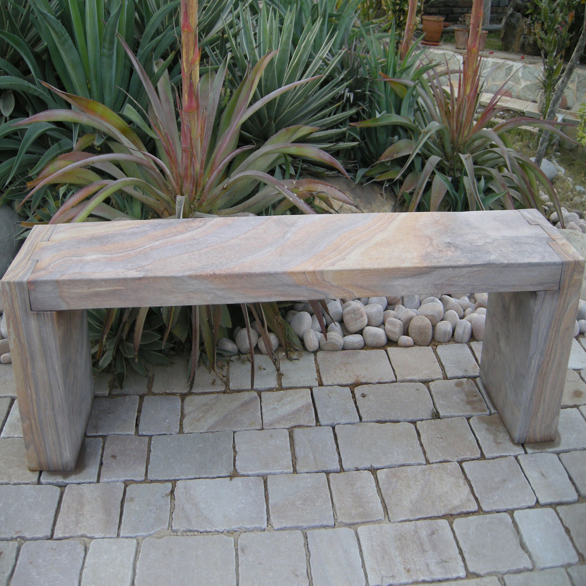 Stone Grey & yellow Bench | DIY at B&Q