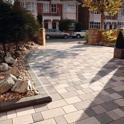 Stonemaster Dark Grey Block paving (L)134mm (W)134mm (T)50mm, Pack of 504