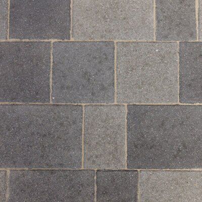 Stonemaster Mid Grey Block paving (L)200mm (W)134mm (T)50mm, Pack of 366