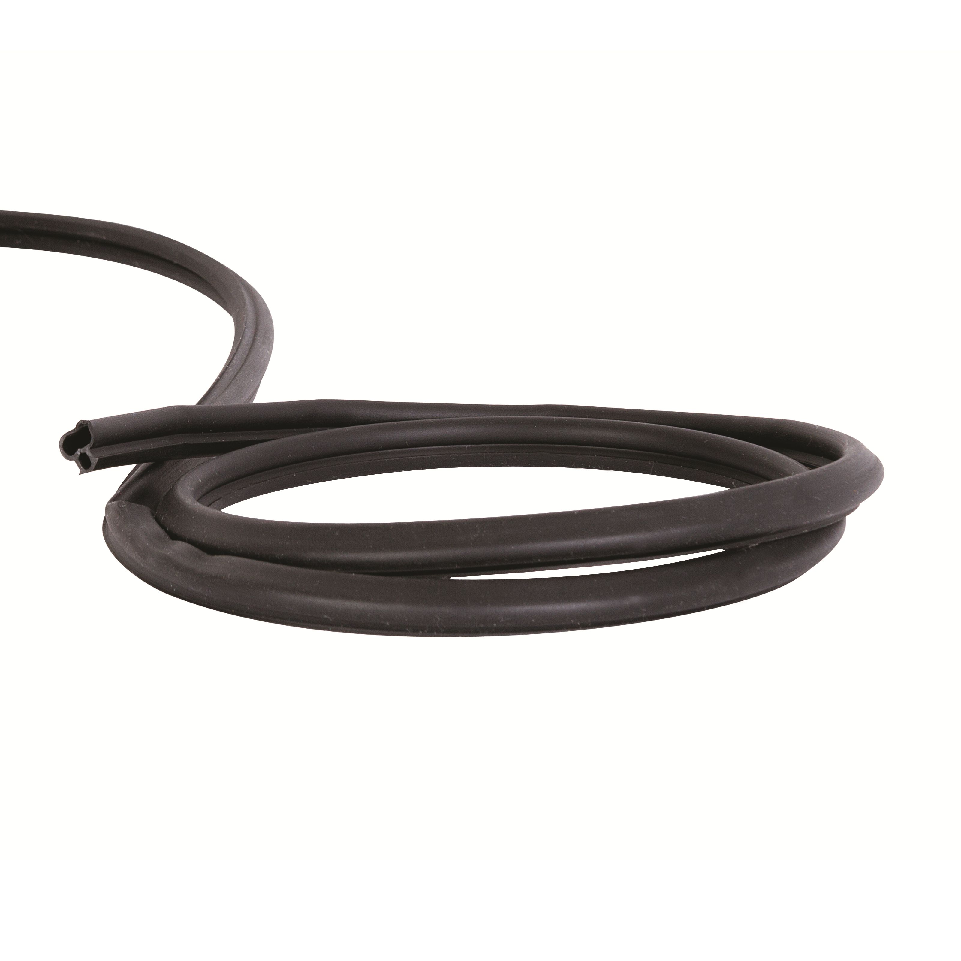 Stormguard Black PVC Threshold seal, (L)20000mm