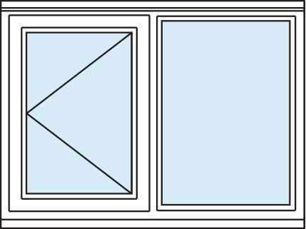 Stormsure Clear Glazed White Timber Left-handed Side hung Casement ...