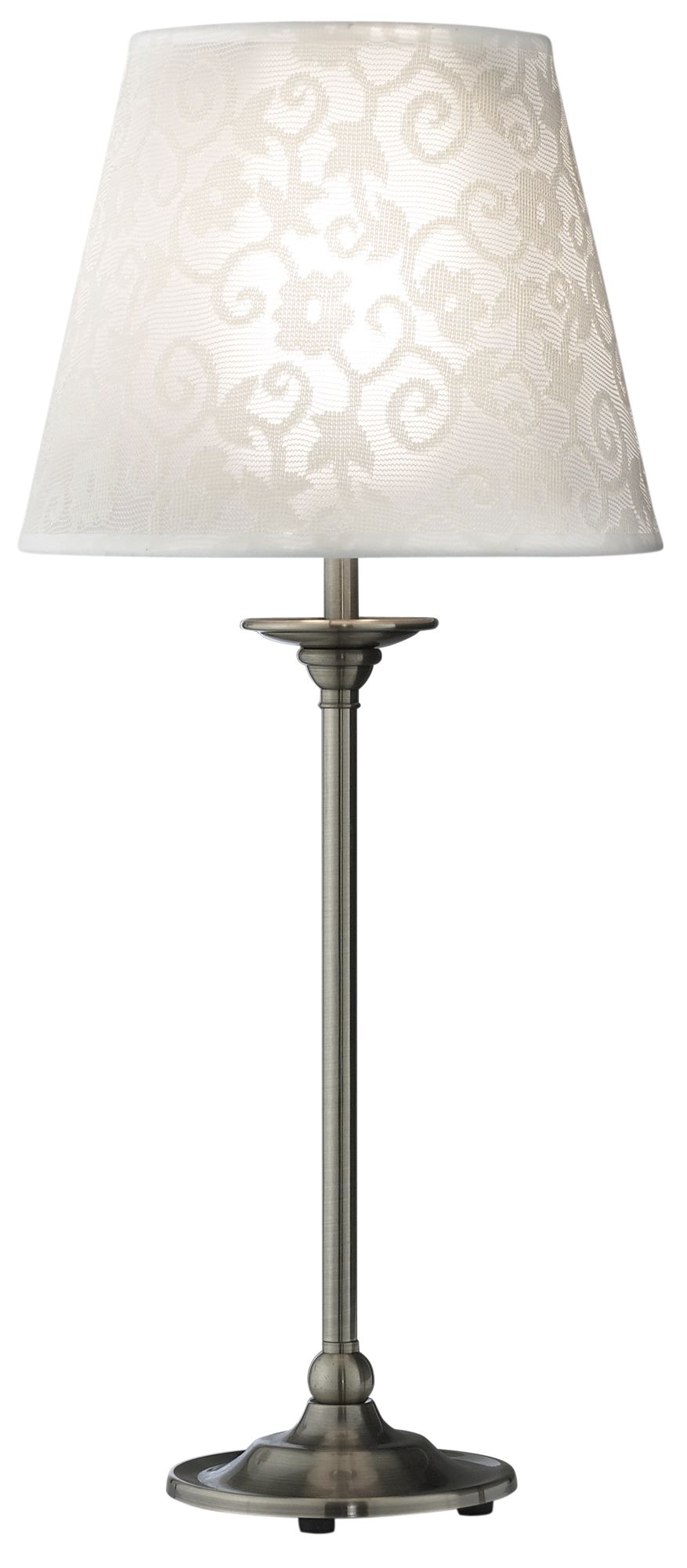 Strasbourg Nickel effect Incandescent Table lamp