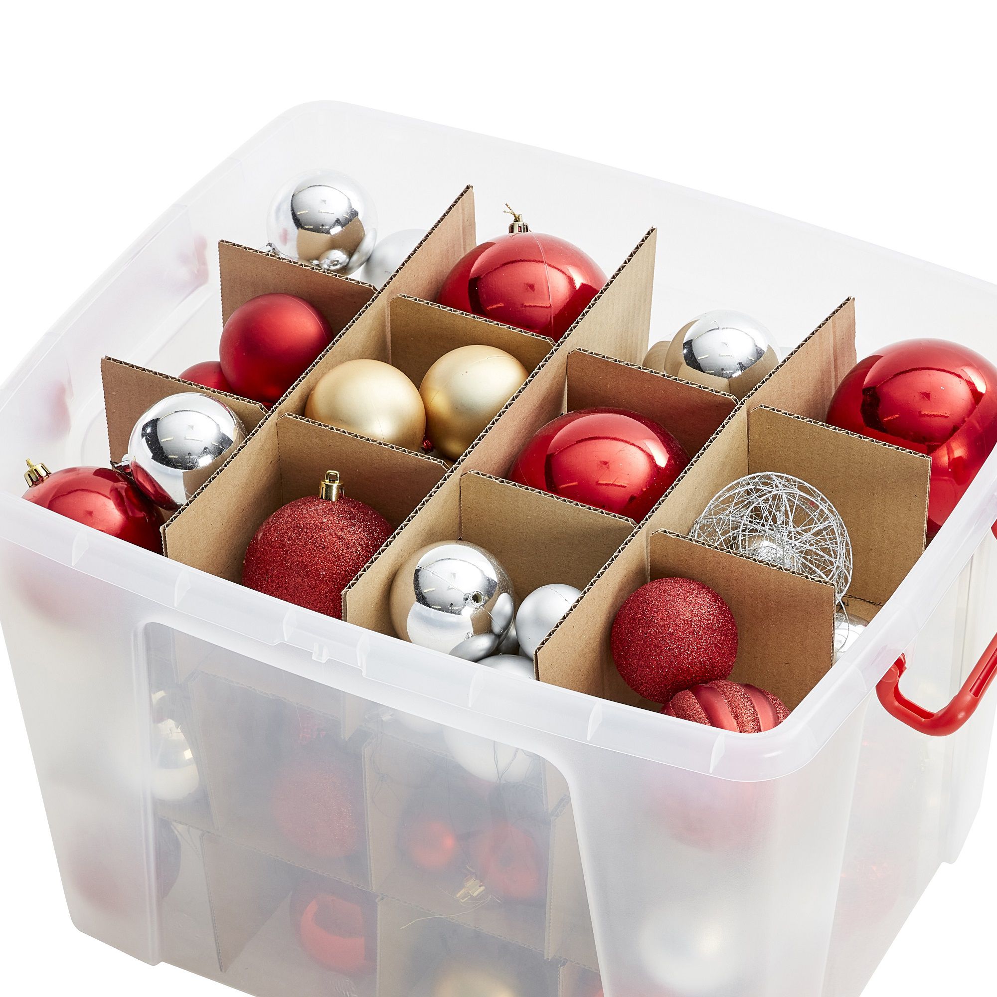 Strata Bauble storage box (L) 500mm x (W) 395mm - Clear