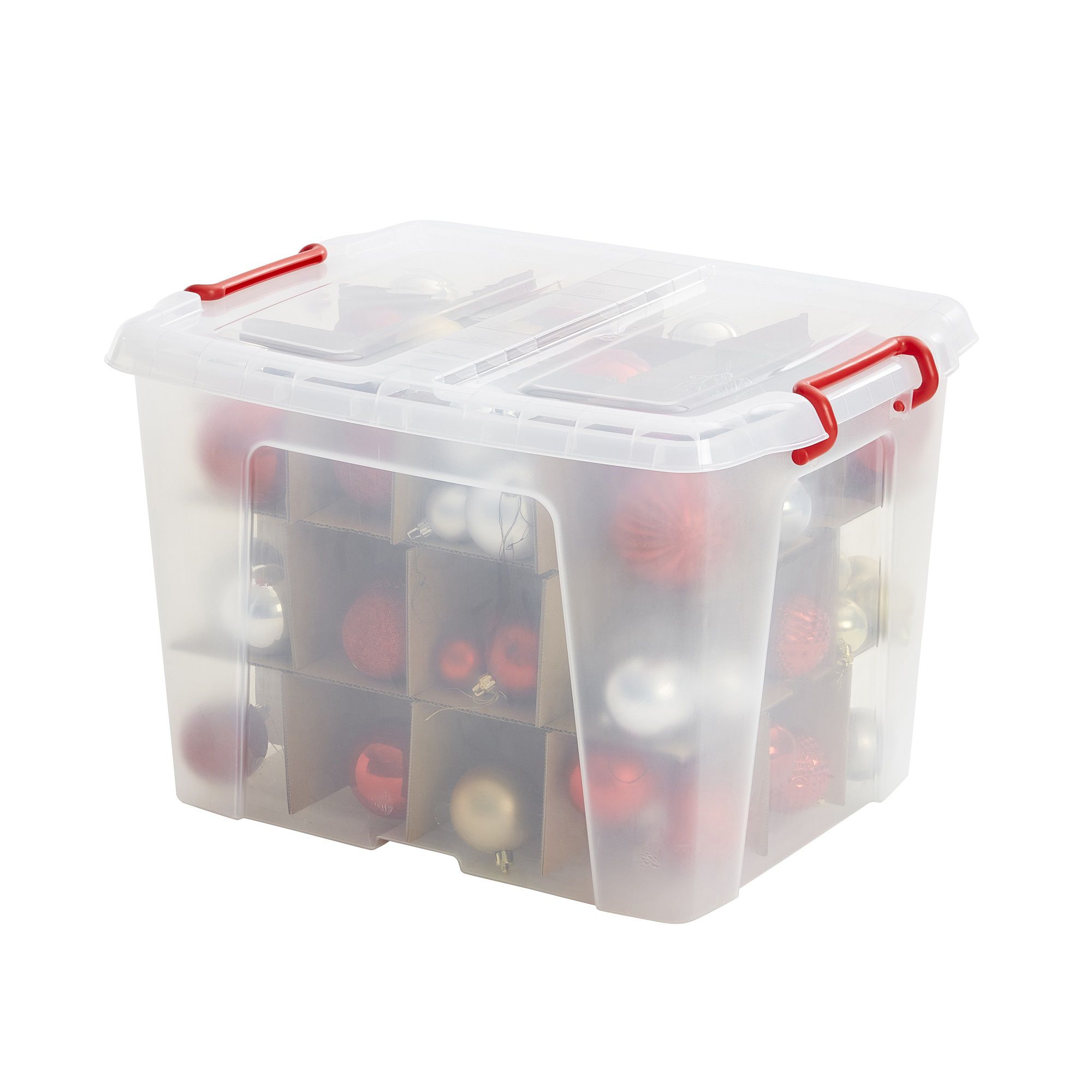 Strata Clear Bauble storage box (L) 500mm x (W) 395mm | DIY at B&Q