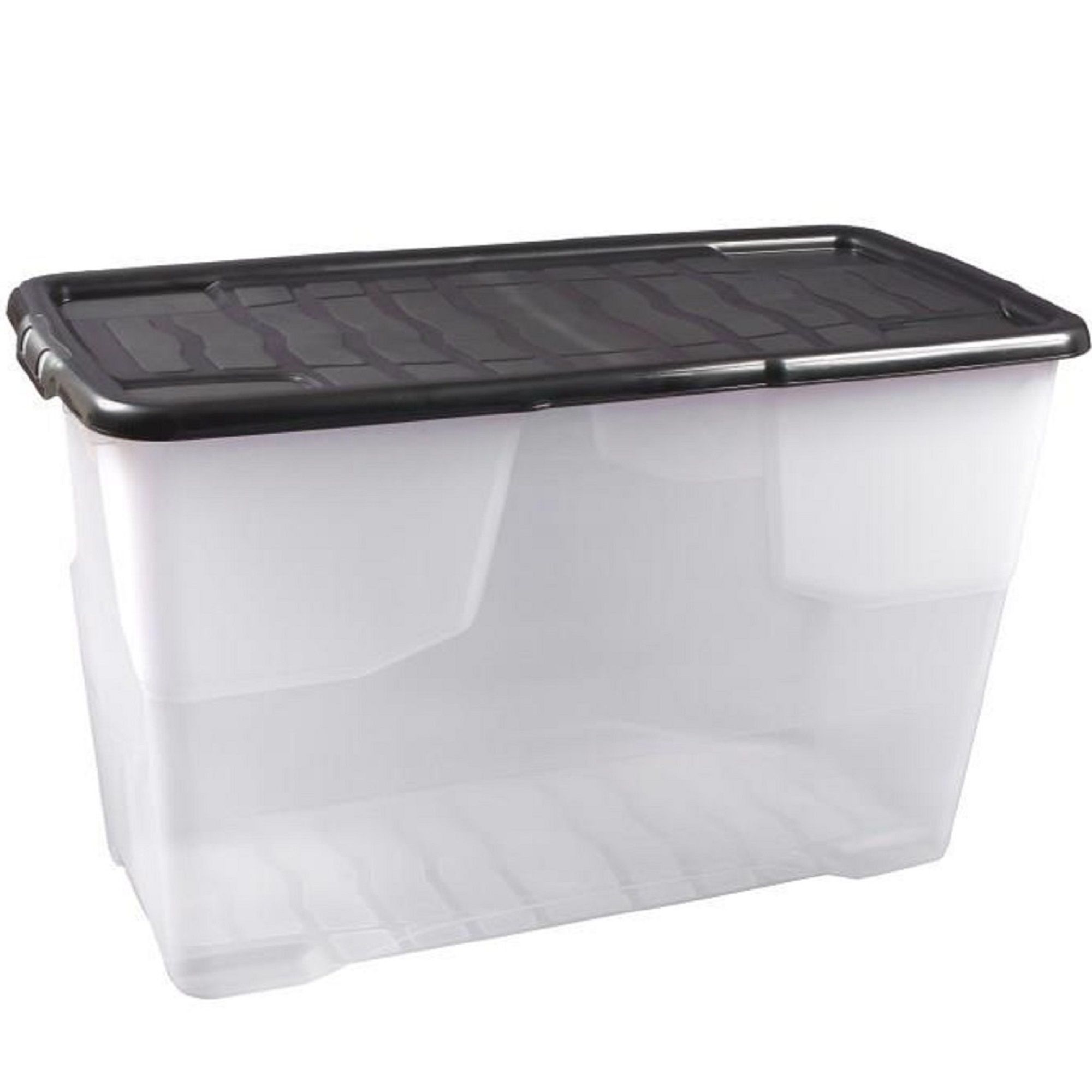 Strata Clear Curve 100L Large Stackable Storage box with Lid