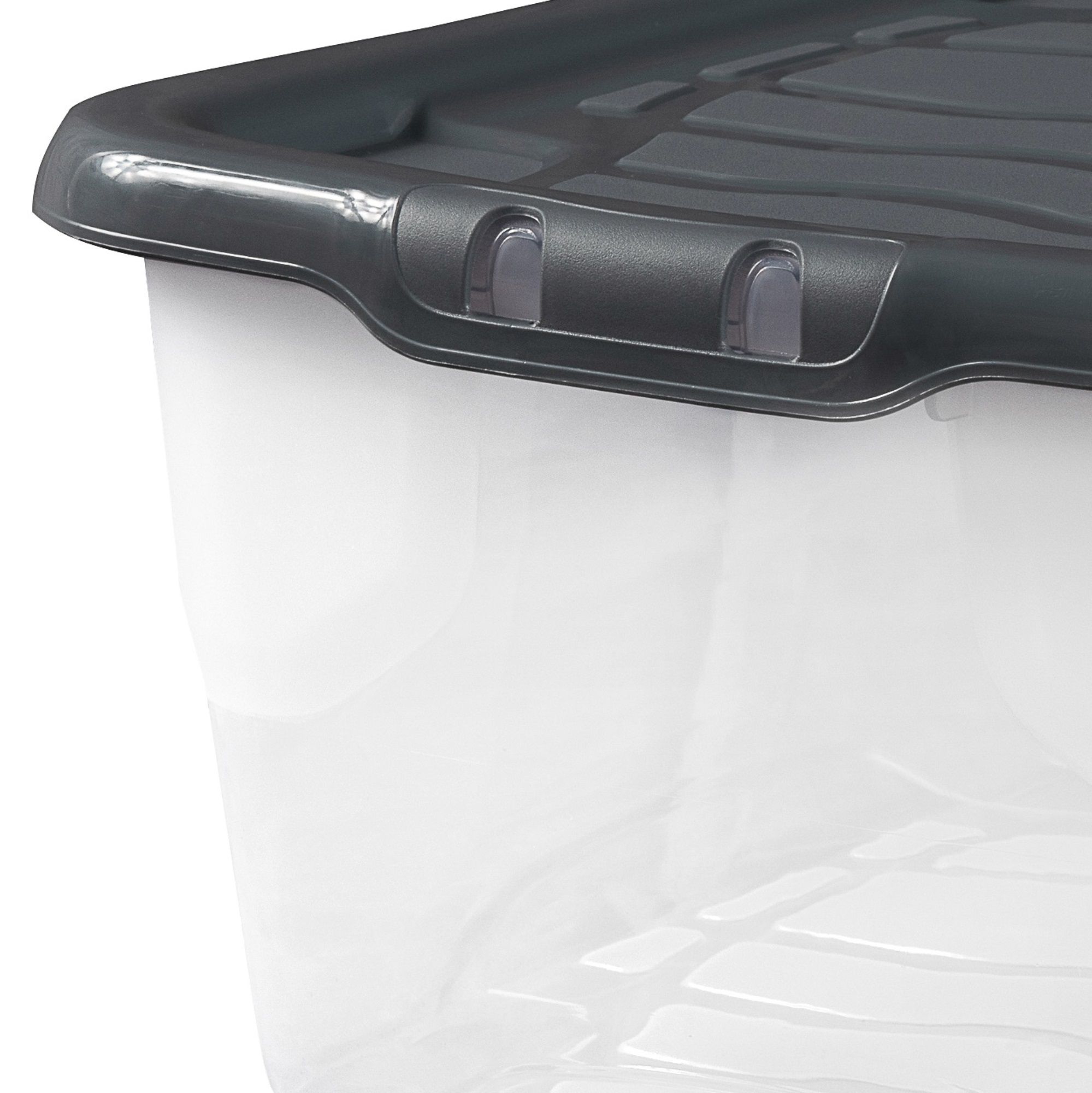 Strata Clear Curve 100L Large Stackable Storage box with Lid