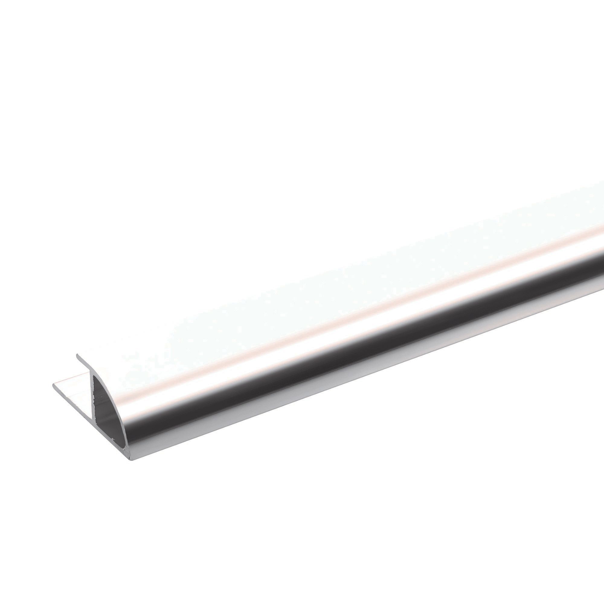 Stylepanel Polished Gloss Silver effect Straight Quadrant trim Panel ...
