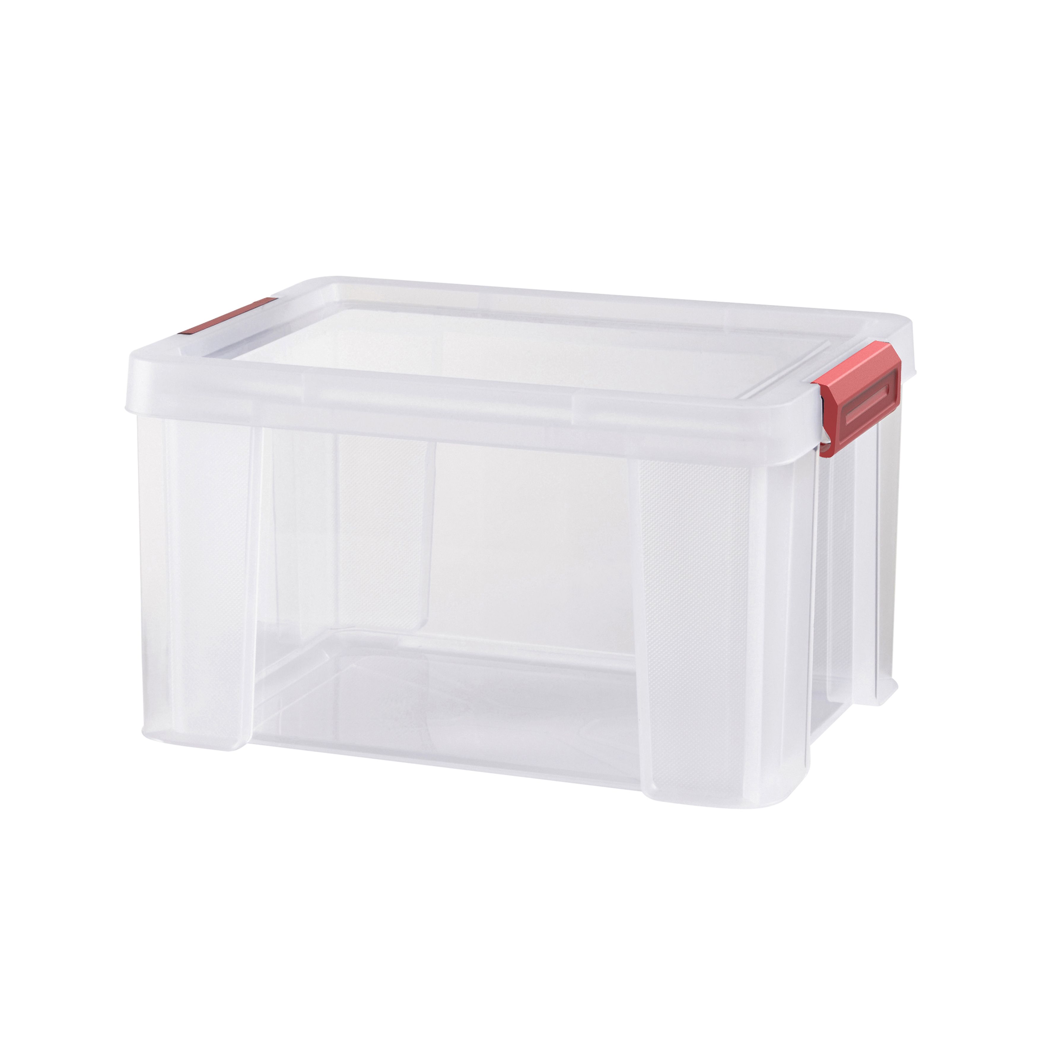Sundis Clip & store Heavy duty Clear Rectangular 17L Plastic Stackable ...