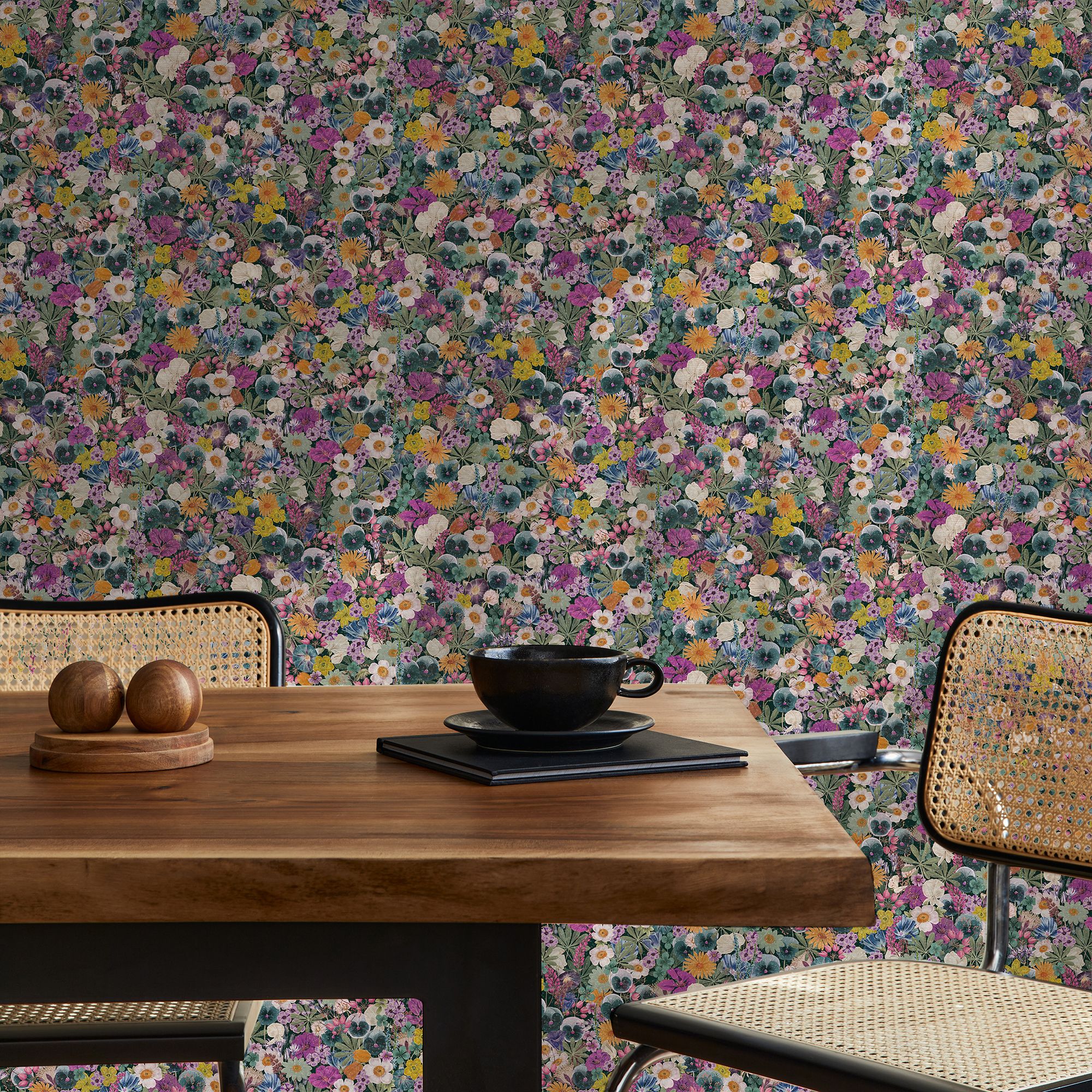 Superfresco Easy Dark Flowerbed Patterned Smooth Wallpaper