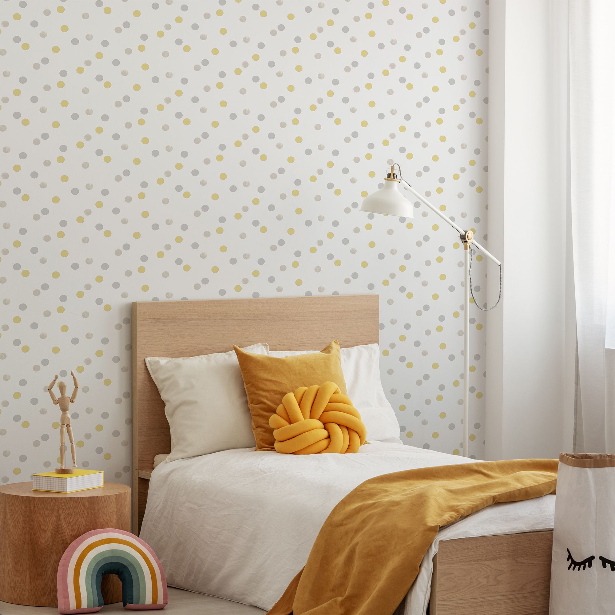Superfresco Easy Dotty Yellow Smooth Wallpaper