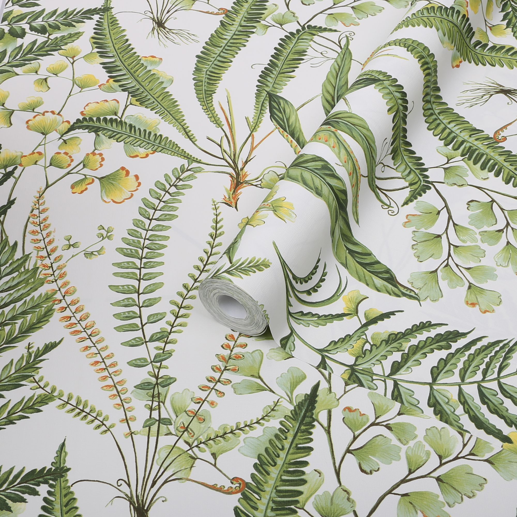 Superfresco Easy Fernery Green Leaves Smooth Wallpaper Sample | DIY at B&Q