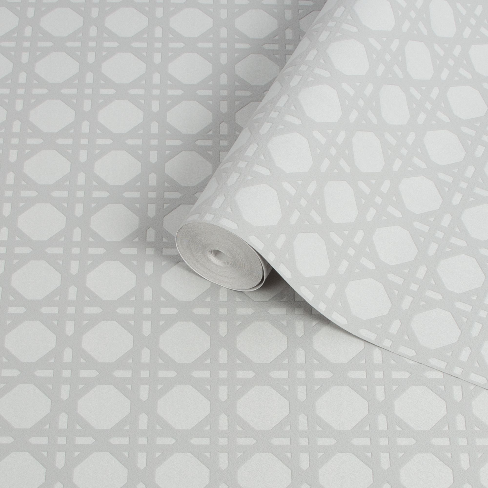 Superfresco Easy Grey Geometric Textured Wallpaper | DIY at B&Q