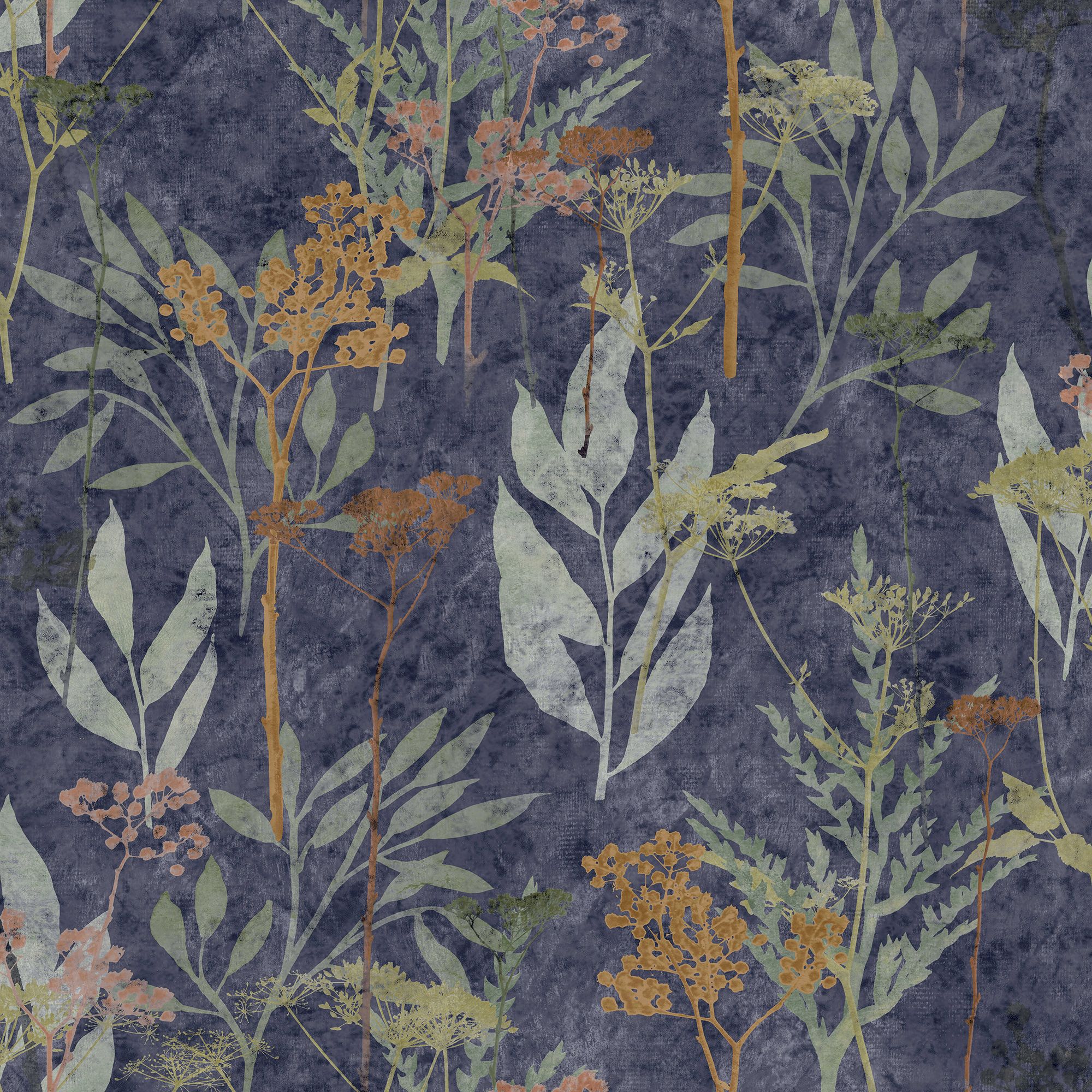 Superfresco Easy Patterned Navy & Copper Solstice Embossed Wallpaper