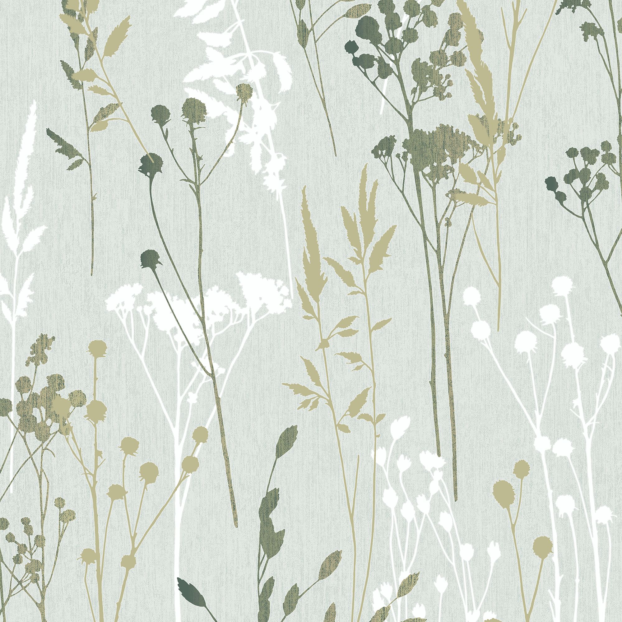 Superfresco Easy Sage Harvest Metallic effect Embossed Wallpaper