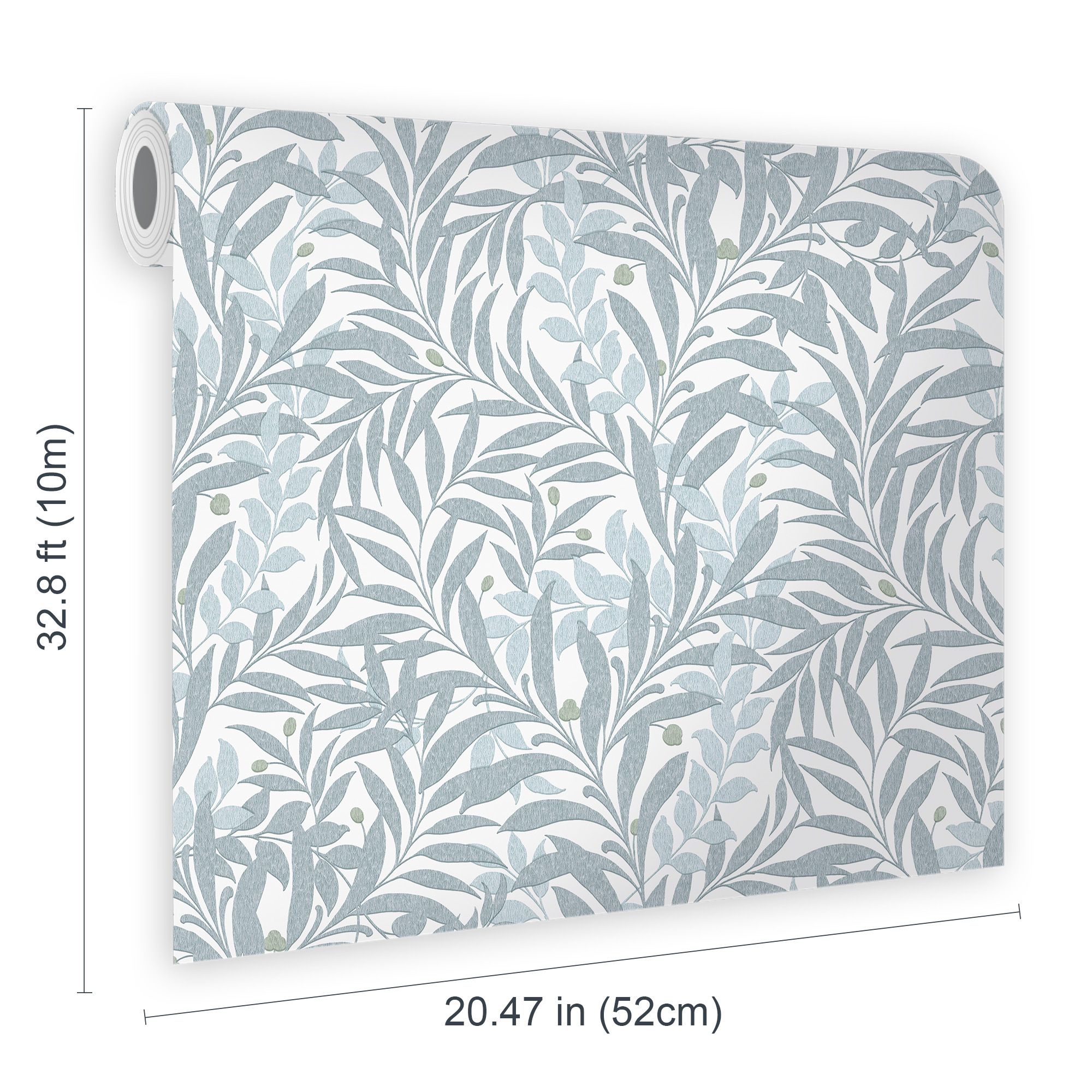 Superfresco Easy Superfresco Blue Leaf Contemporary Smooth Wallpaper