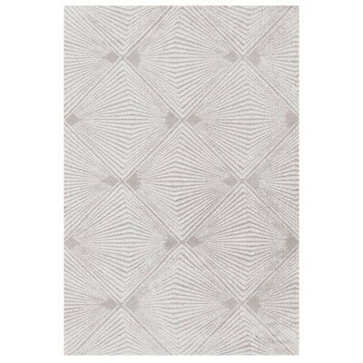 Susannah Grey Isometric Medium Rug, (L)170cm x (W)120cm