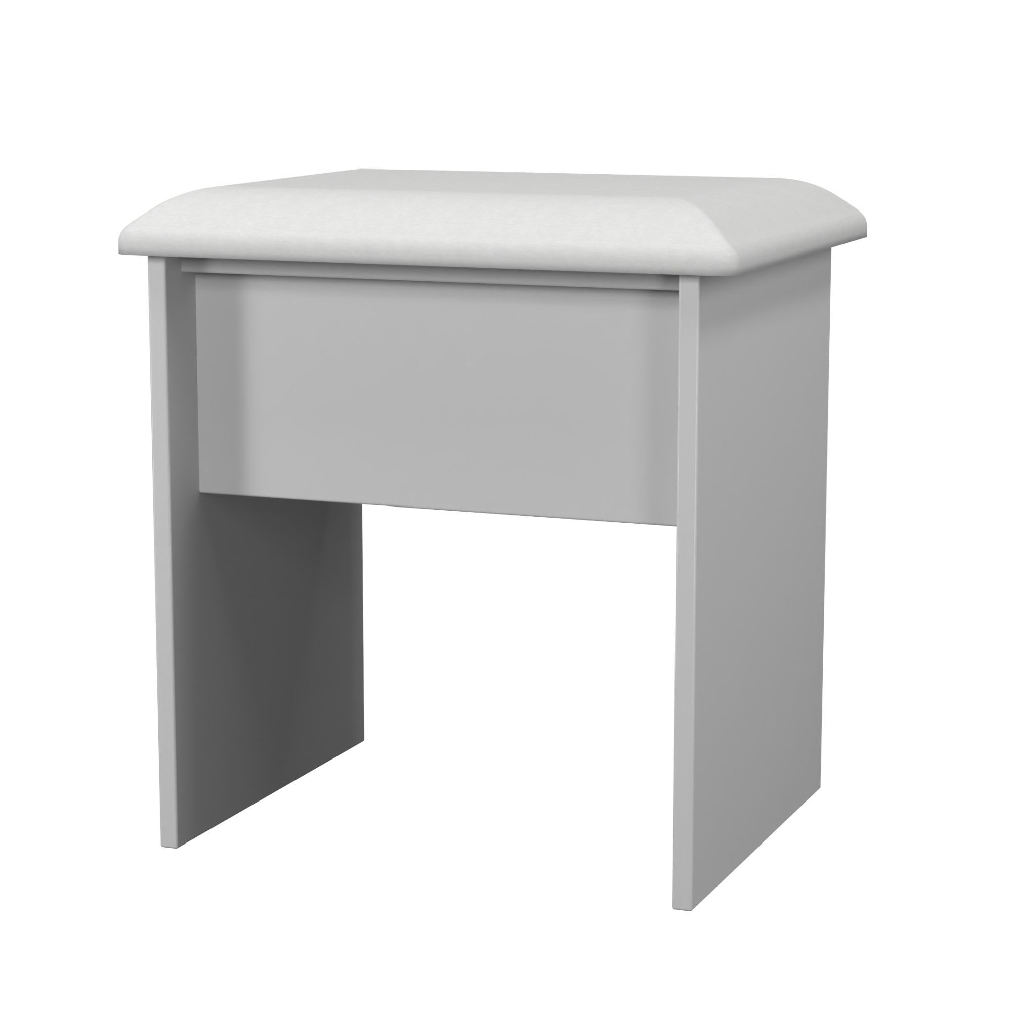 Buy Sussex Ready assembled Grey Padded Dressing table stool | DIY at B&Q