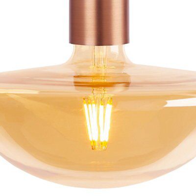 Sylcone Brushed Copper effect Ceiling light | DIY at B&Q