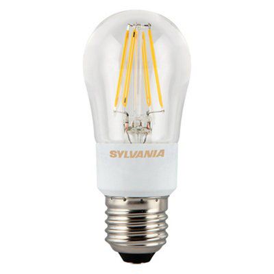 Sylvania E27 4W 450lm White Round Warm white LED filament Dimmable ...